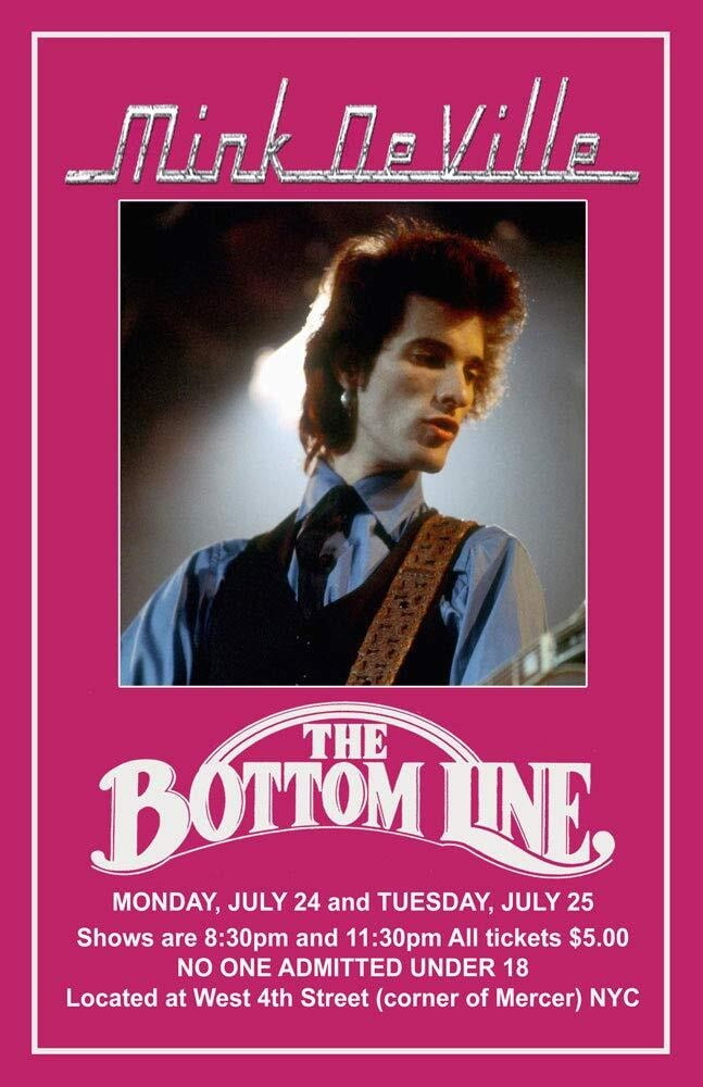 MINK DEVILLE REPLICA 1978 CONCERT POSTER - Walmart.com