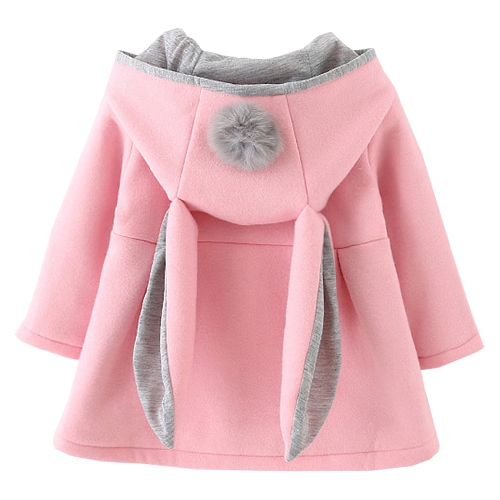 MINKIDFASHION Baby Girls Winter Autumn Cotton Warm Jacket Coat Pink 2T ...