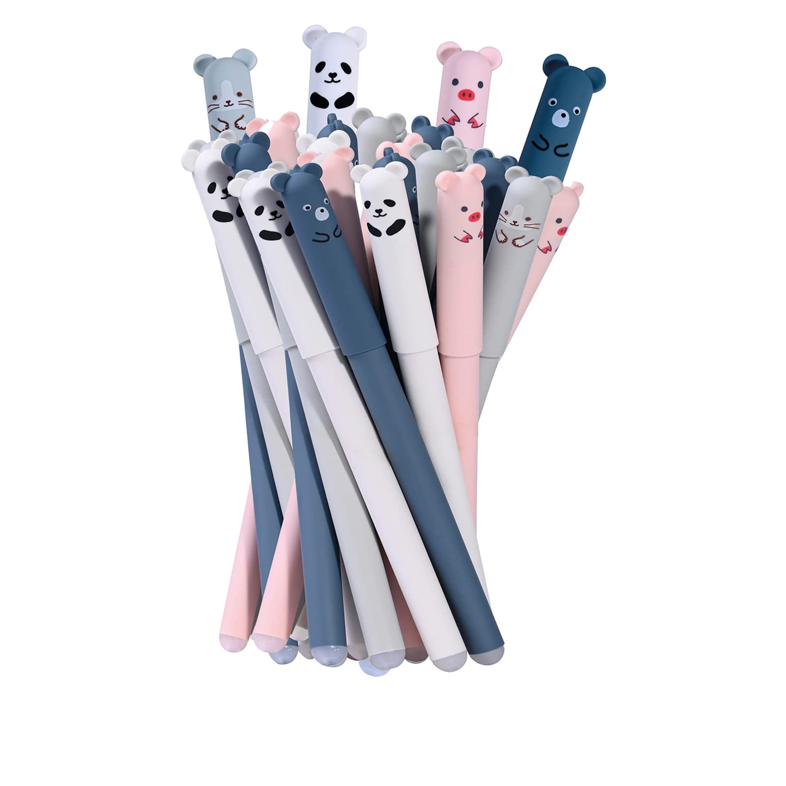 MINKUROW 0.4mm Erasable Gel Pens 12 Pack Cute Cartoon Animal Rollerball ...