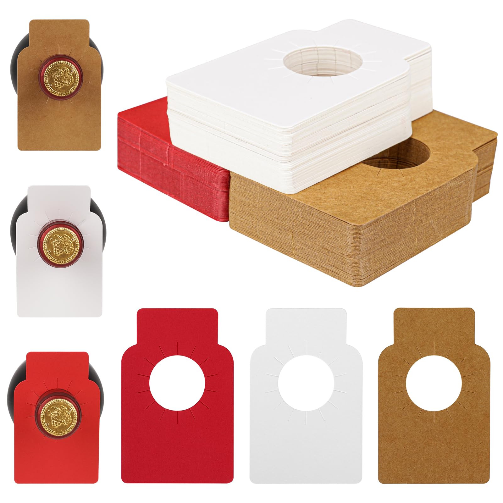 MINKUROW 150pcs Paper Wine Bottle Tags Wine Cellar Labels Wine Bottle ...