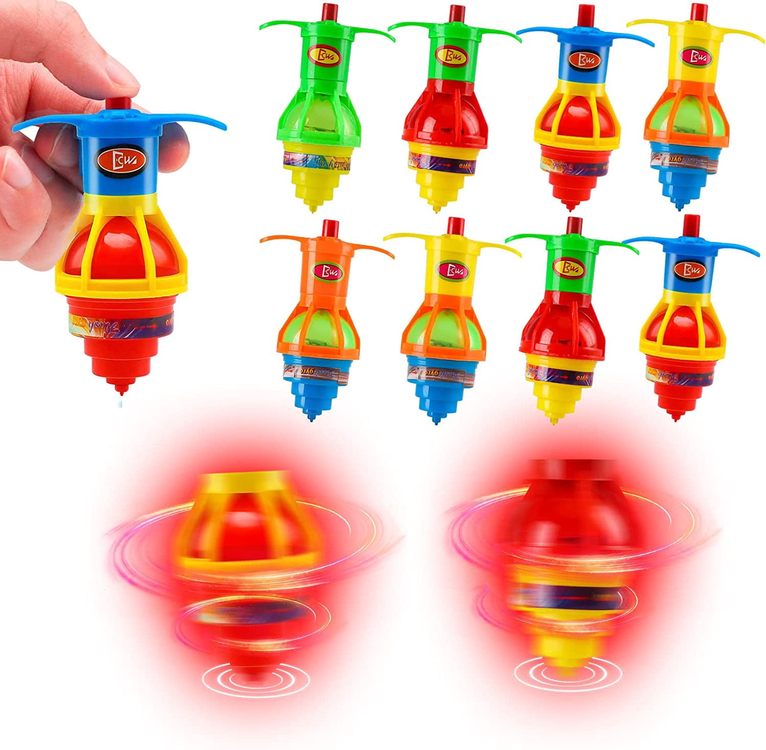 MINKUROW 20PCS Starhig Light Up Spinning Tops for Kids,LED Light Up ...