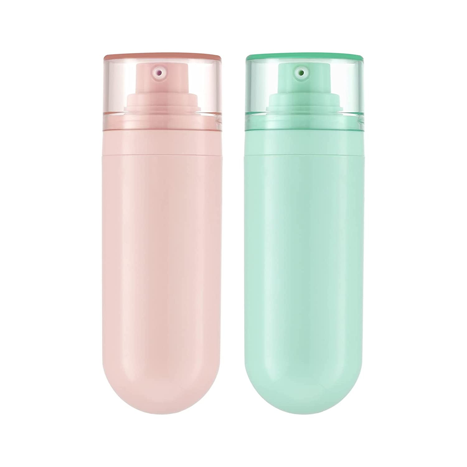 MINKUROW 2PCS Airless Pump Bottle 15ml,Empty Press Travel Refillable ...
