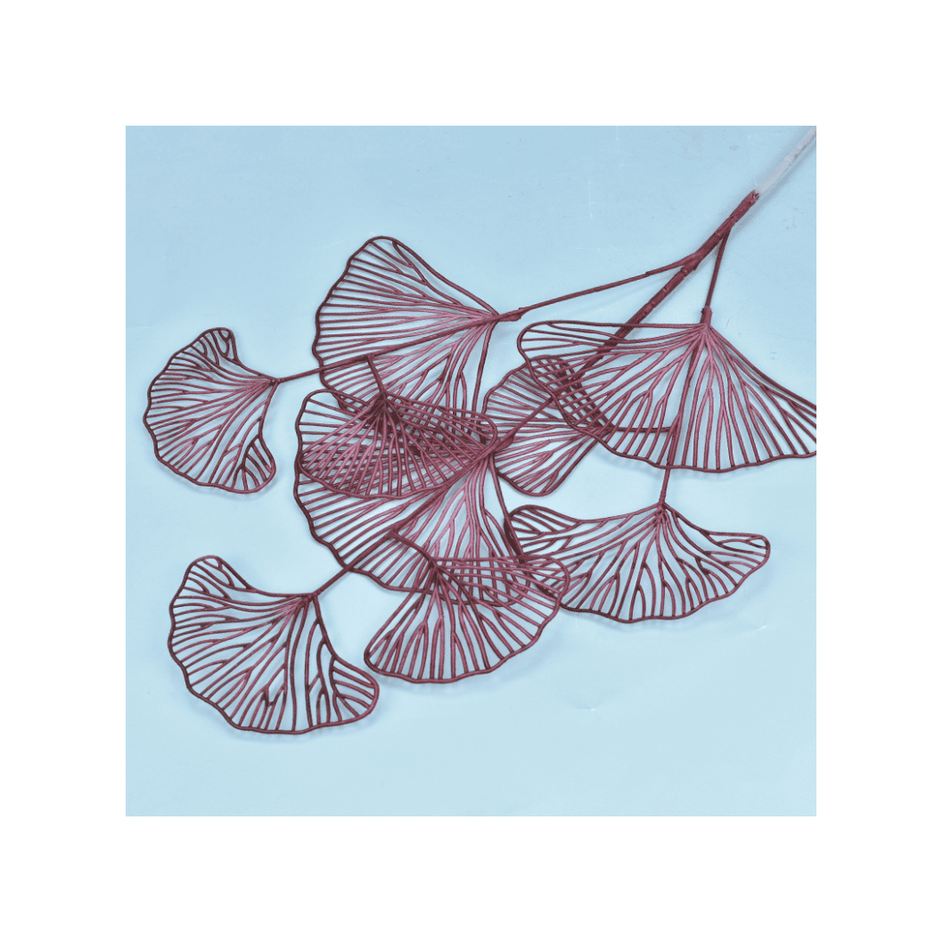 MINKUROW 2pcs Artificial Ginkgo Leaves Stems Fall Leaf Spray Autumn Leaves Picks Greenery Shrubs ...