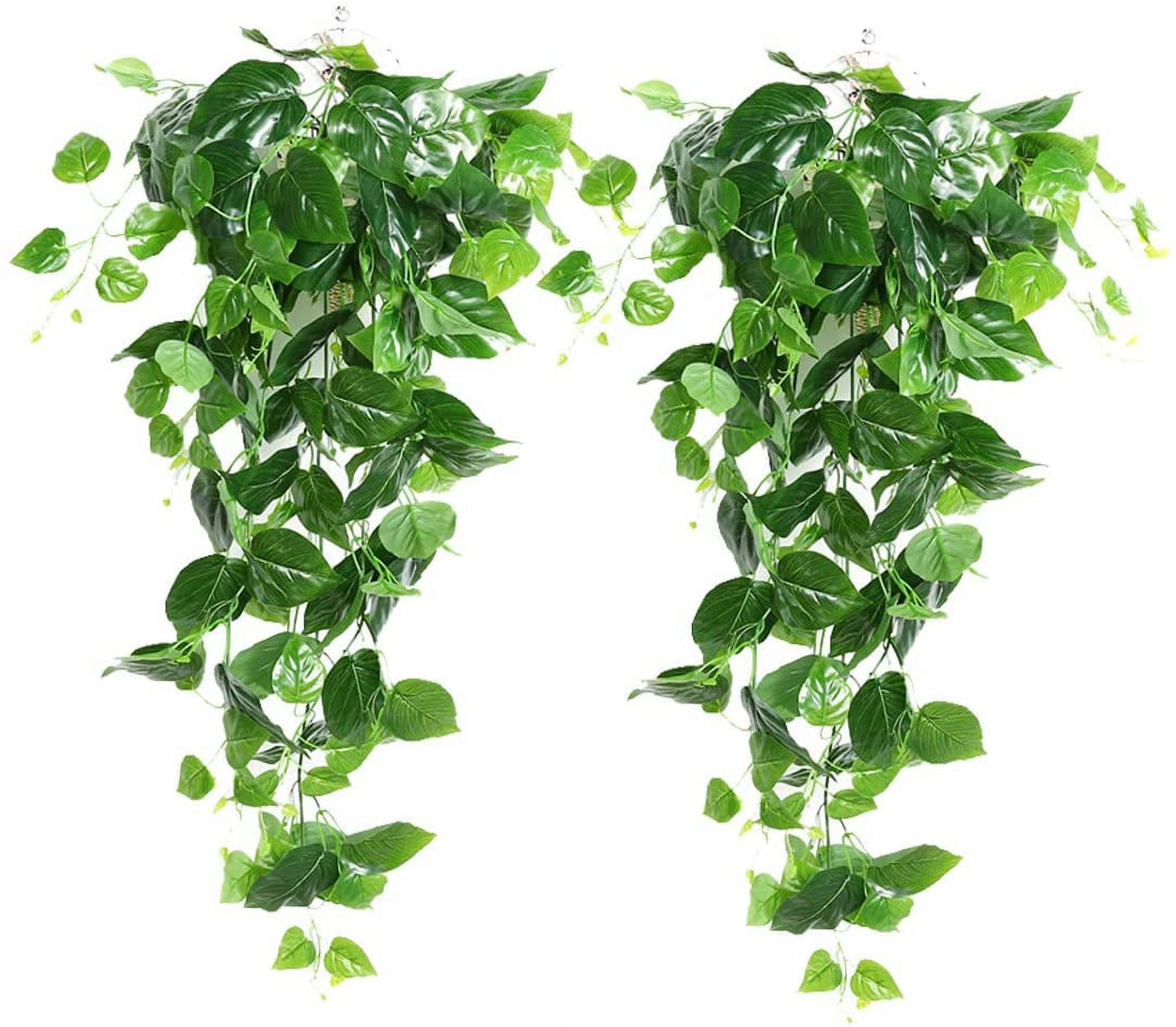 MINKUROW 2pcs Artificial Hanging Plants,90cm Fake Ivy Hanging Green ...