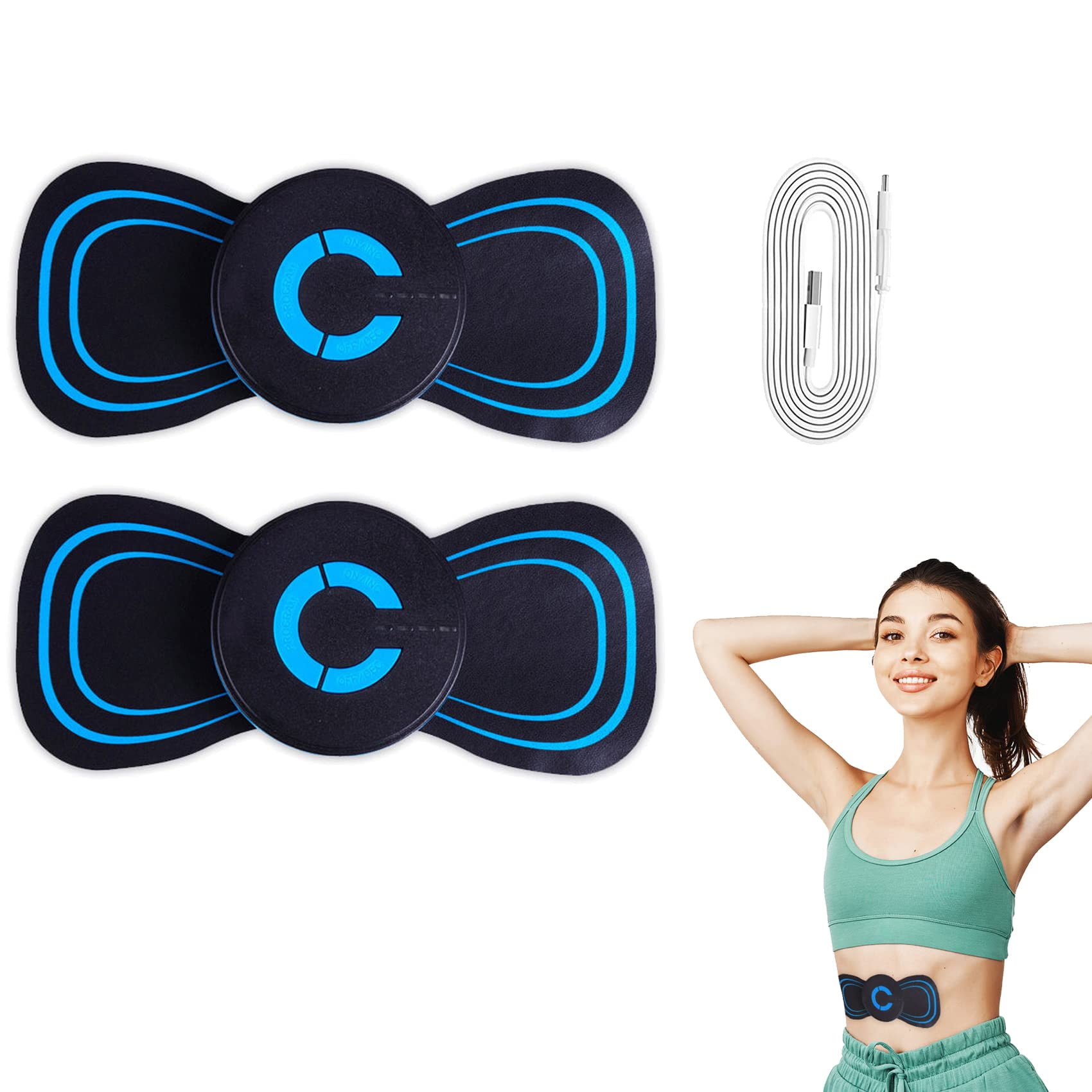 MINKUROW 2pcs Electric Massagers,Cordless Portable Mini Electric EMS ...