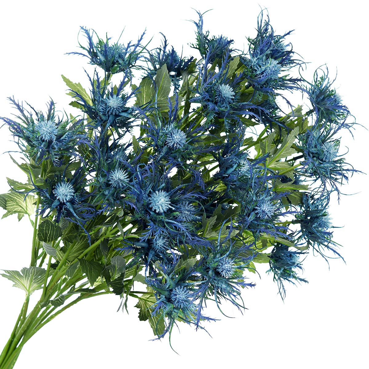 MINKUROW 2pcs Real Size Artificial Thistle Flowers Real Touch Rustic ...