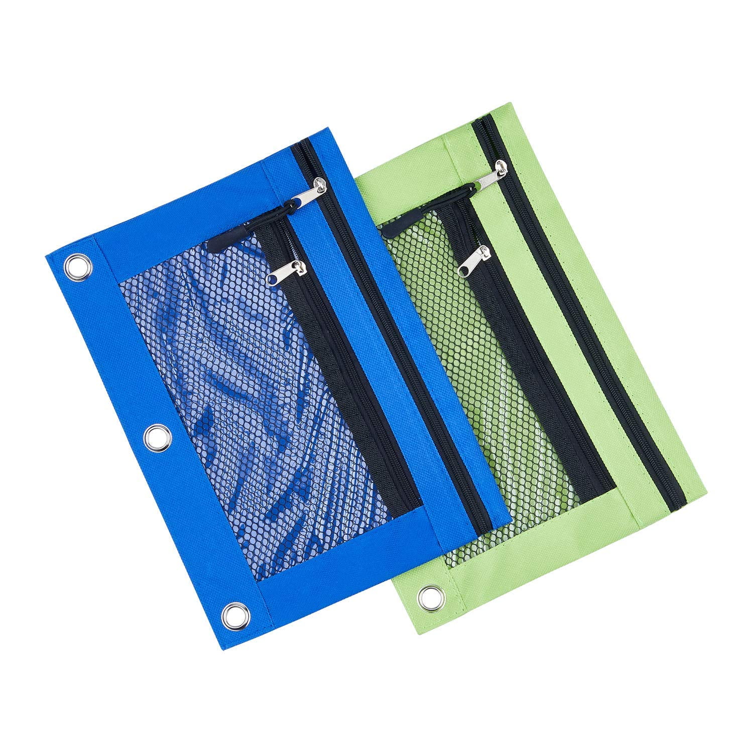 MINKUROW 3 Rings Binder Pencil Pouch,Pencil Case with Double Pocket and ...