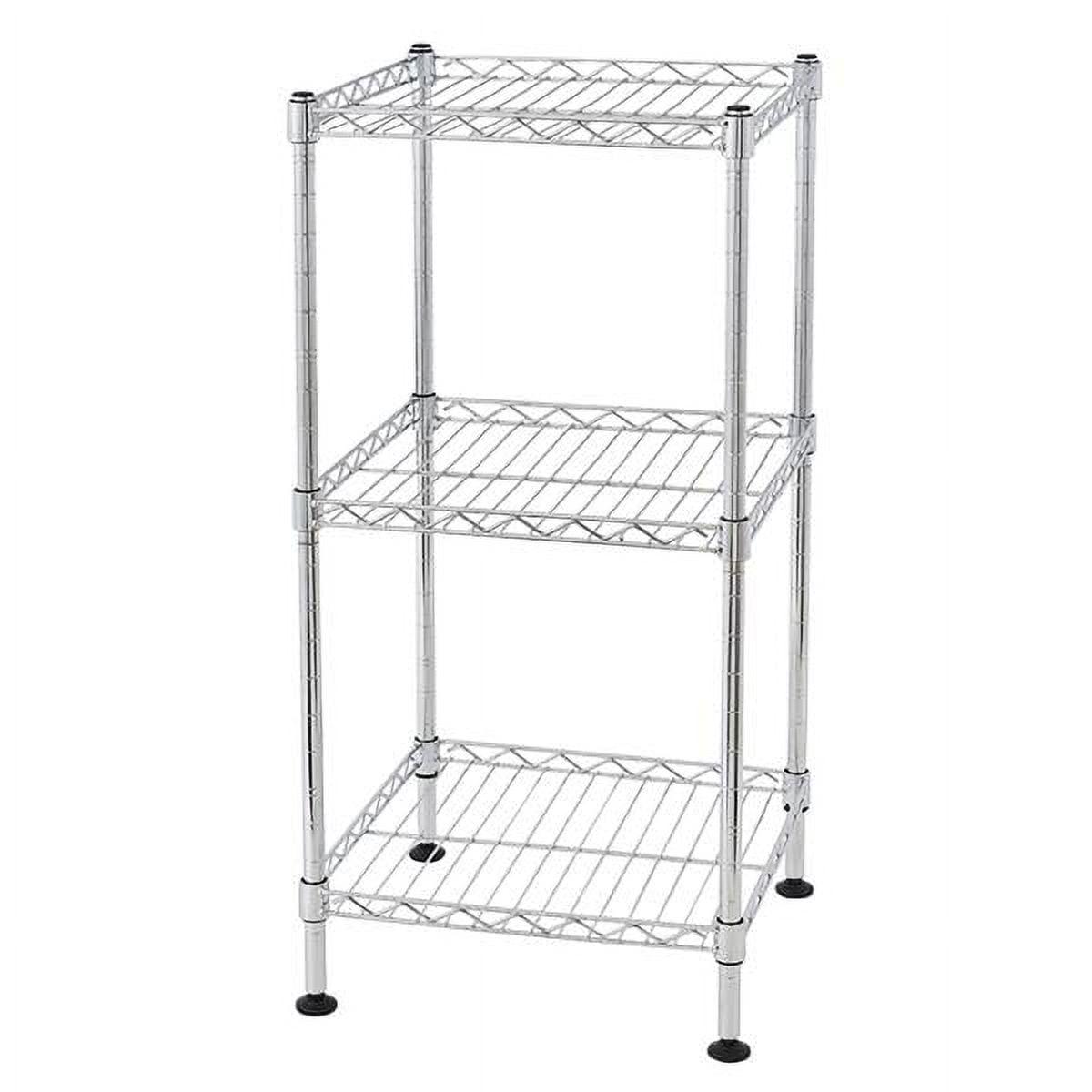 MINKUROW Adjustable 3-Tiers Wire Shelving Unit, Black - Walmart.com