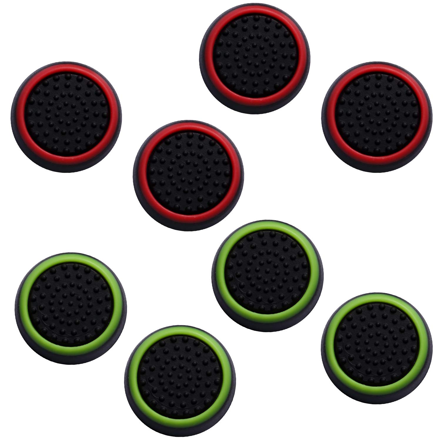 MINKUROW 4 Pairs 8 Pcs Analog Stick Set,Silicone Cap Joystick ...