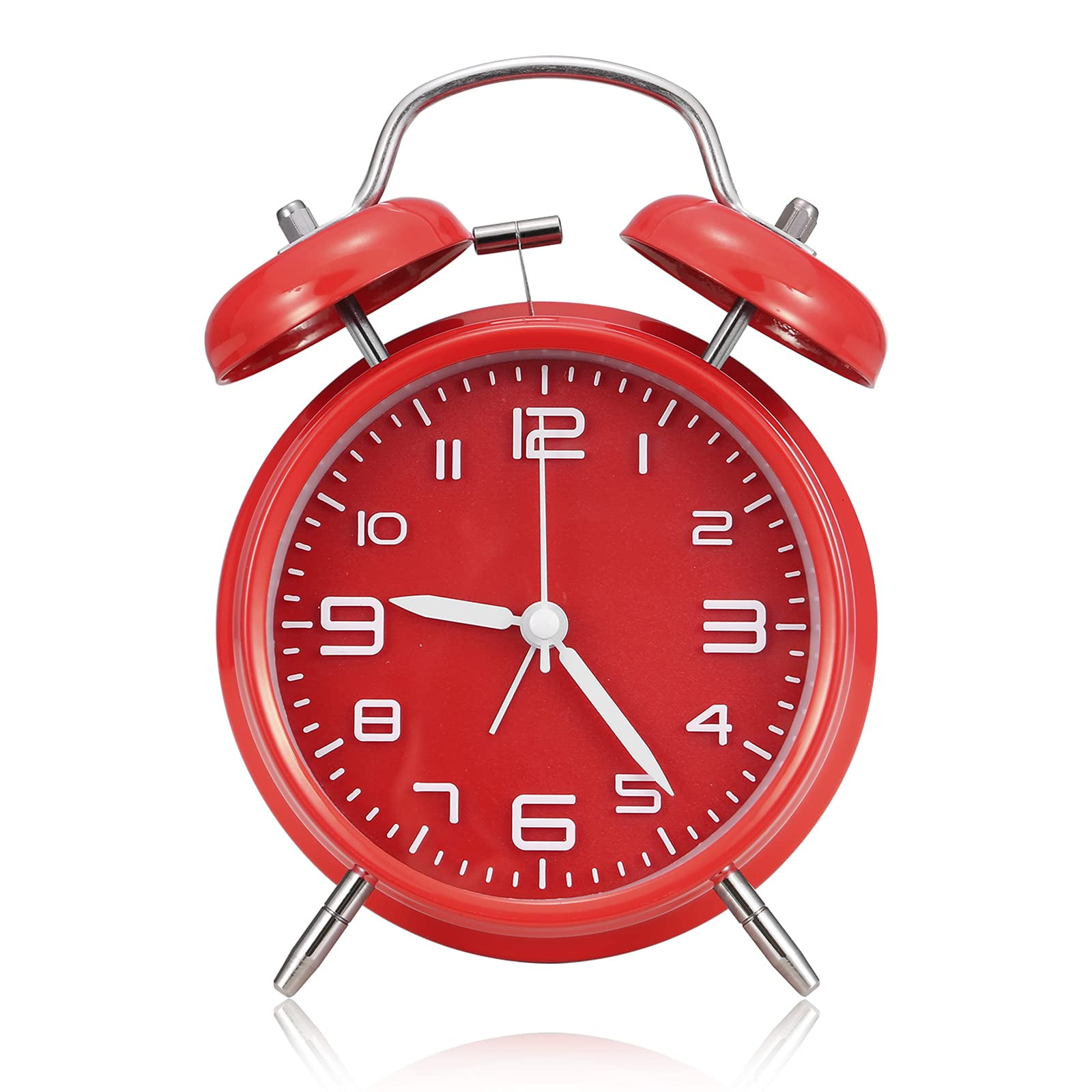 MINKUROW 4 inches Twin Bell Loud Alarm Clock for Heavy Sleeper,3D ...