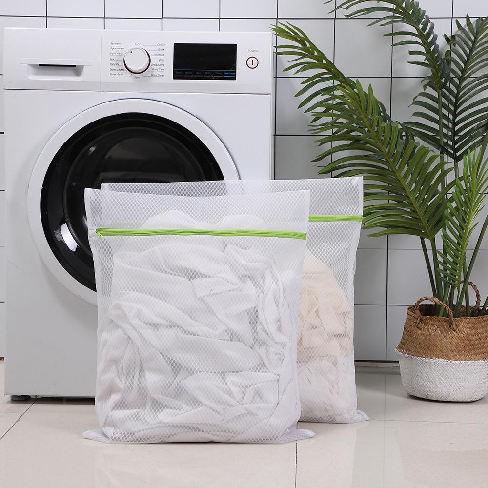 MINKUROW 40x50cm Pack of 2 Mesh Laundry Bag Large Size Washing Net with ...