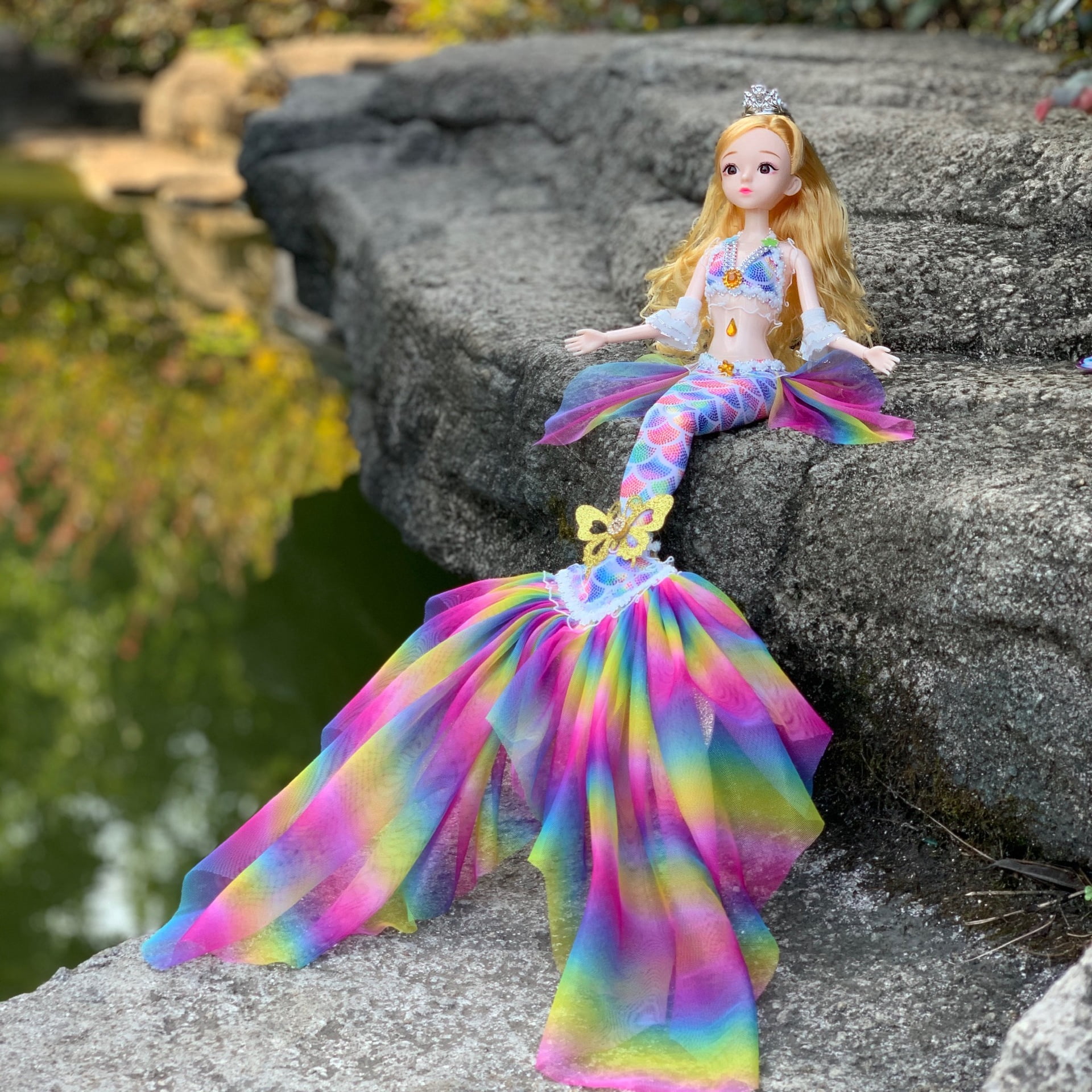 MINKUROW 50CM Mermaid Doll Clothes Dolls Baby Girl Doll Toys for Girls ...