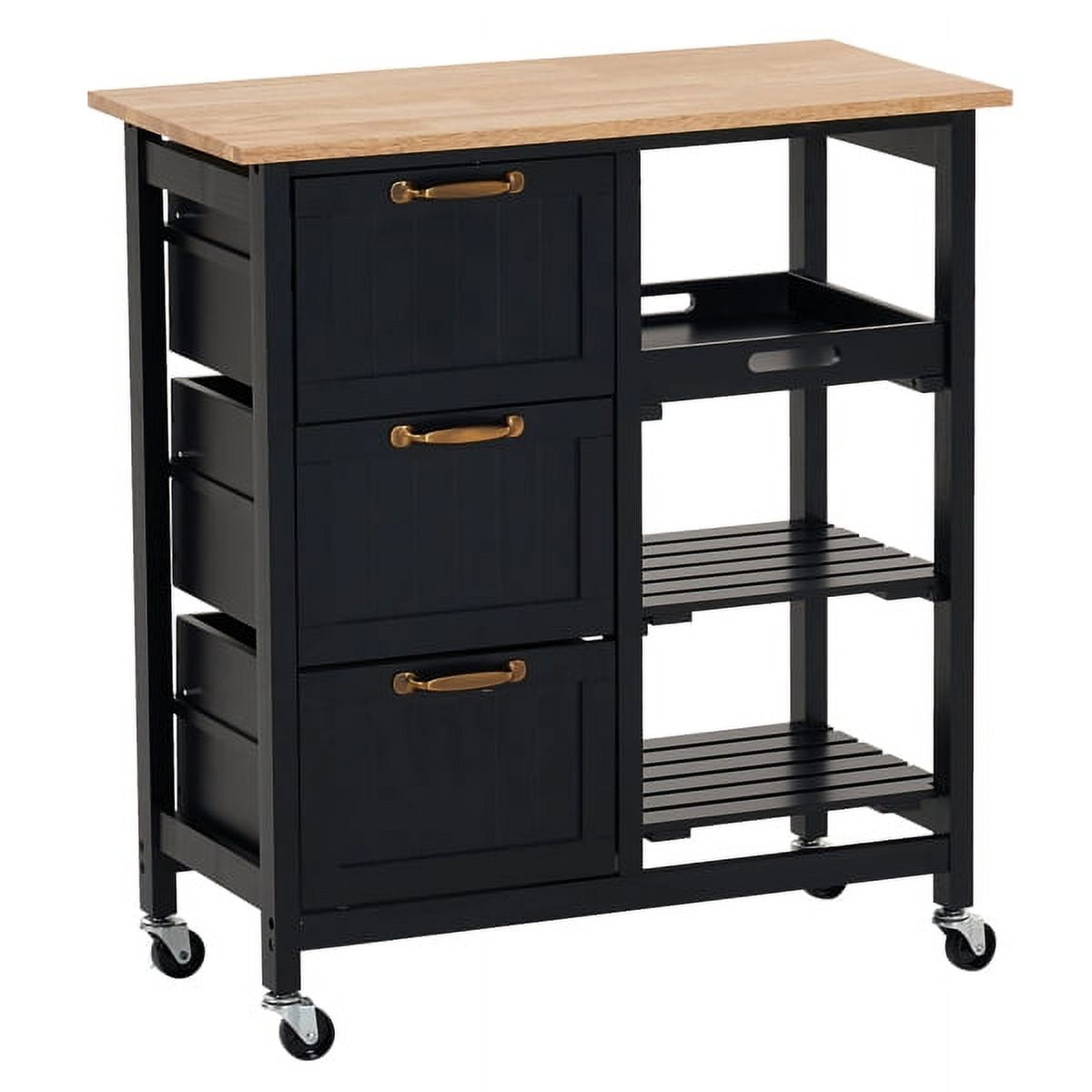 MINKUROW 76*37*84cm Three Drawers Three Layers Bronze Color Handle ...