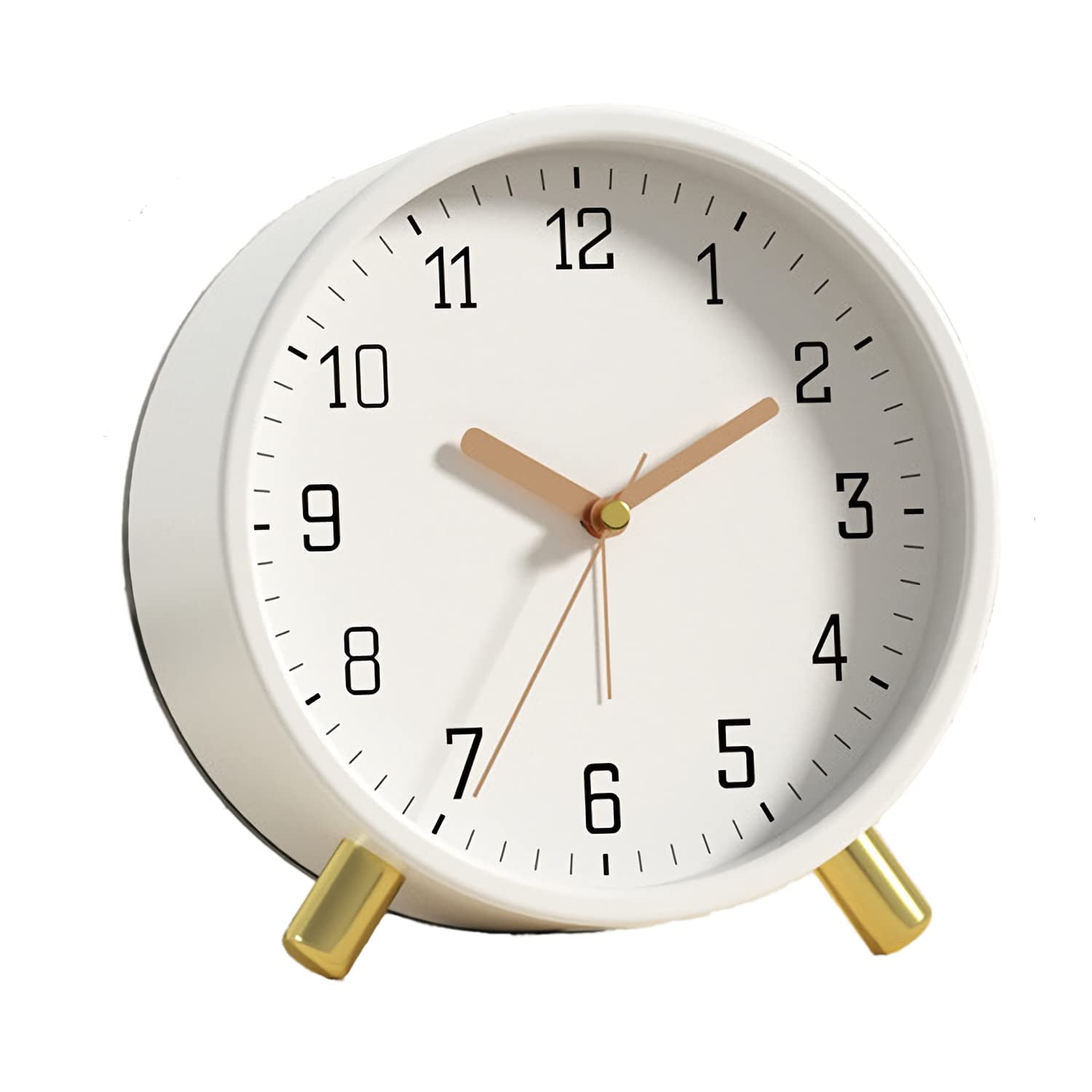 MINKUROW Alarm Clock with Backlight, 4.5 inches Bedside Analog Non ...