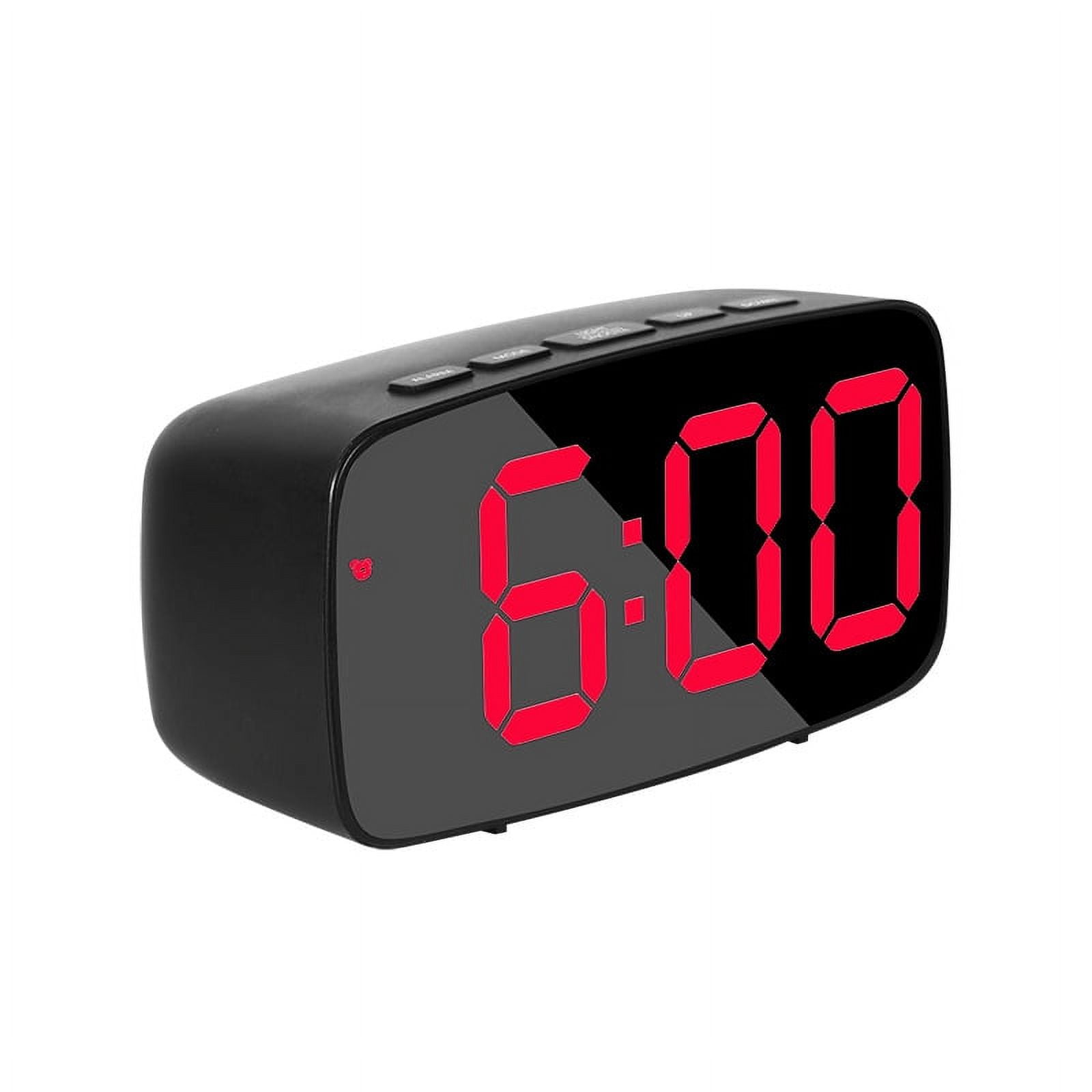MINKUROW Alarm Clock Digital LED Clock Voice Control Snooze Time ...