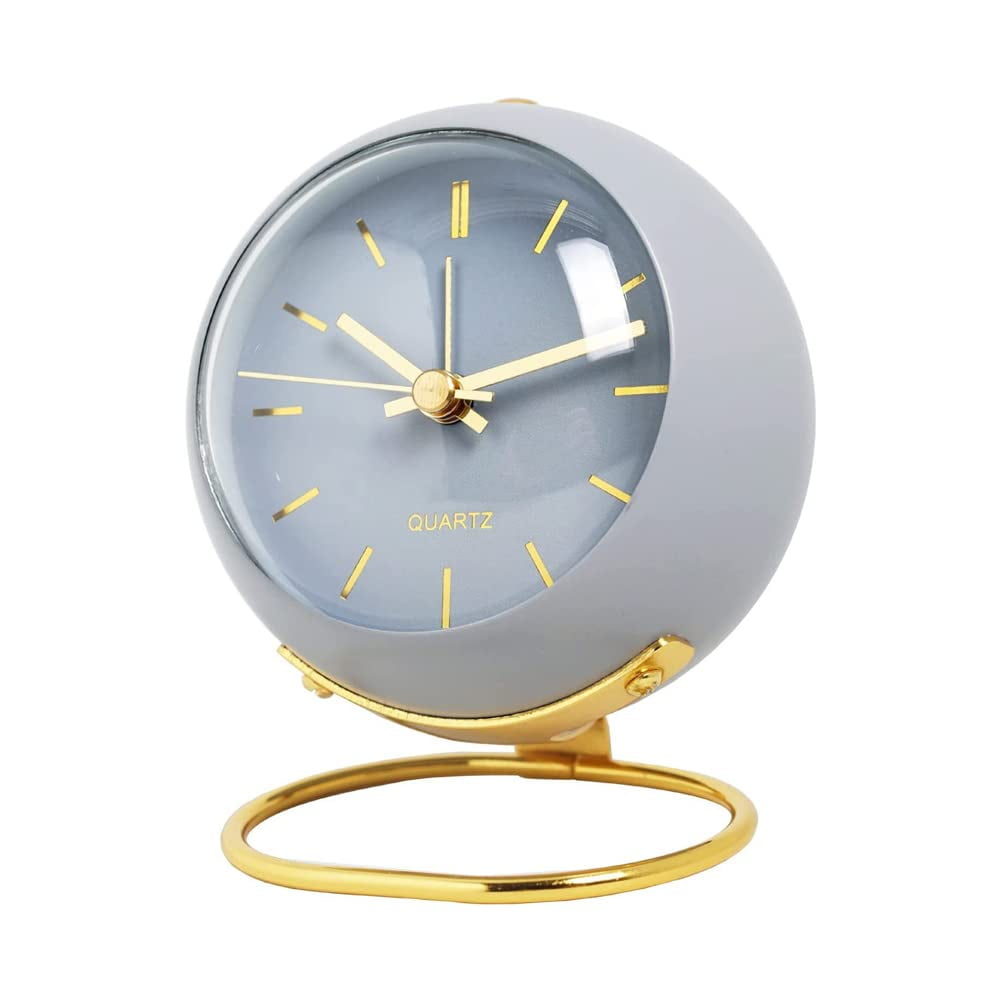 MINKUROW Analog Alarm Clocks,Silent Non-Ticking Classic Retro Analog ...