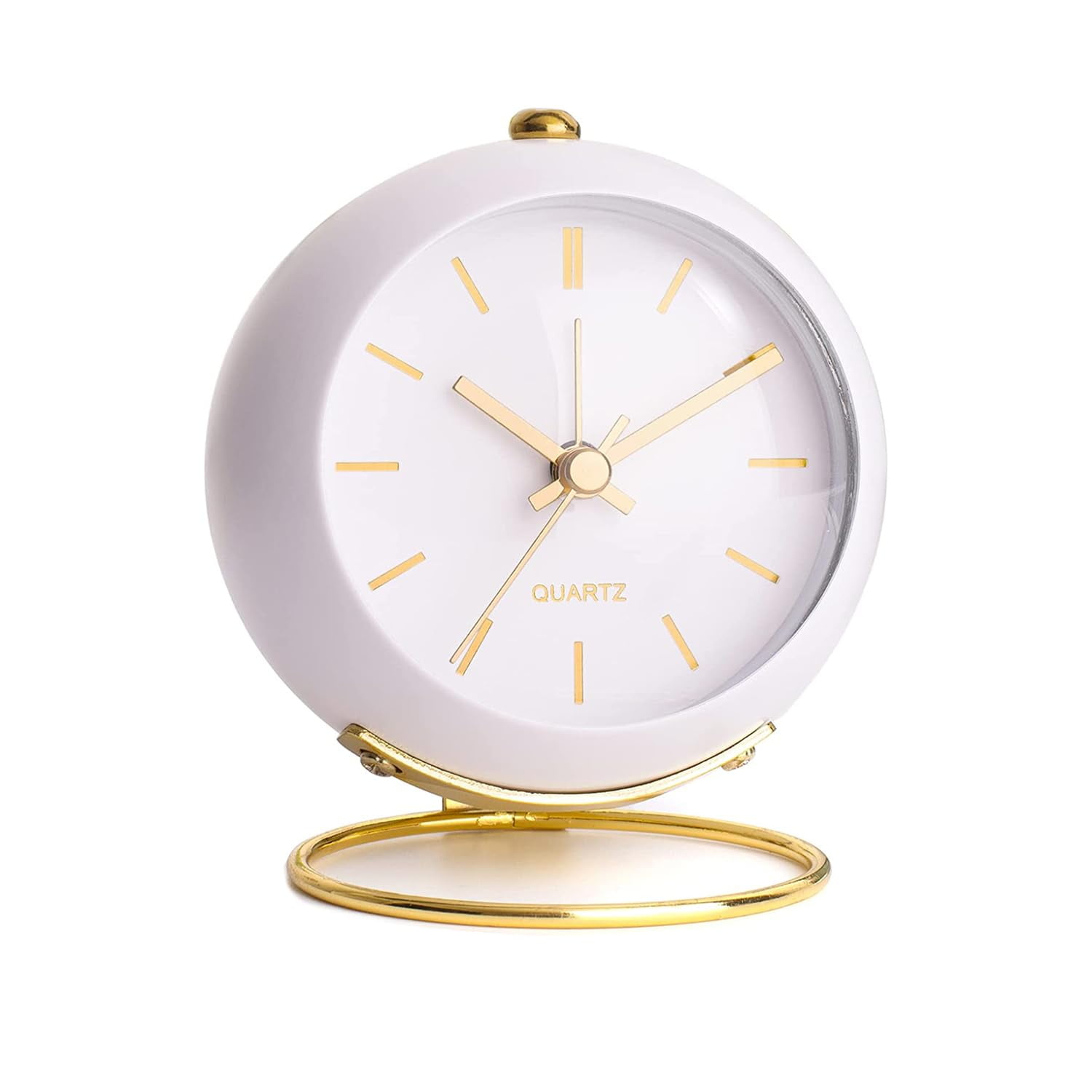 MINKUROW Analog Alarm Clocks,Silent Non-Ticking Classic Retro Analog ...