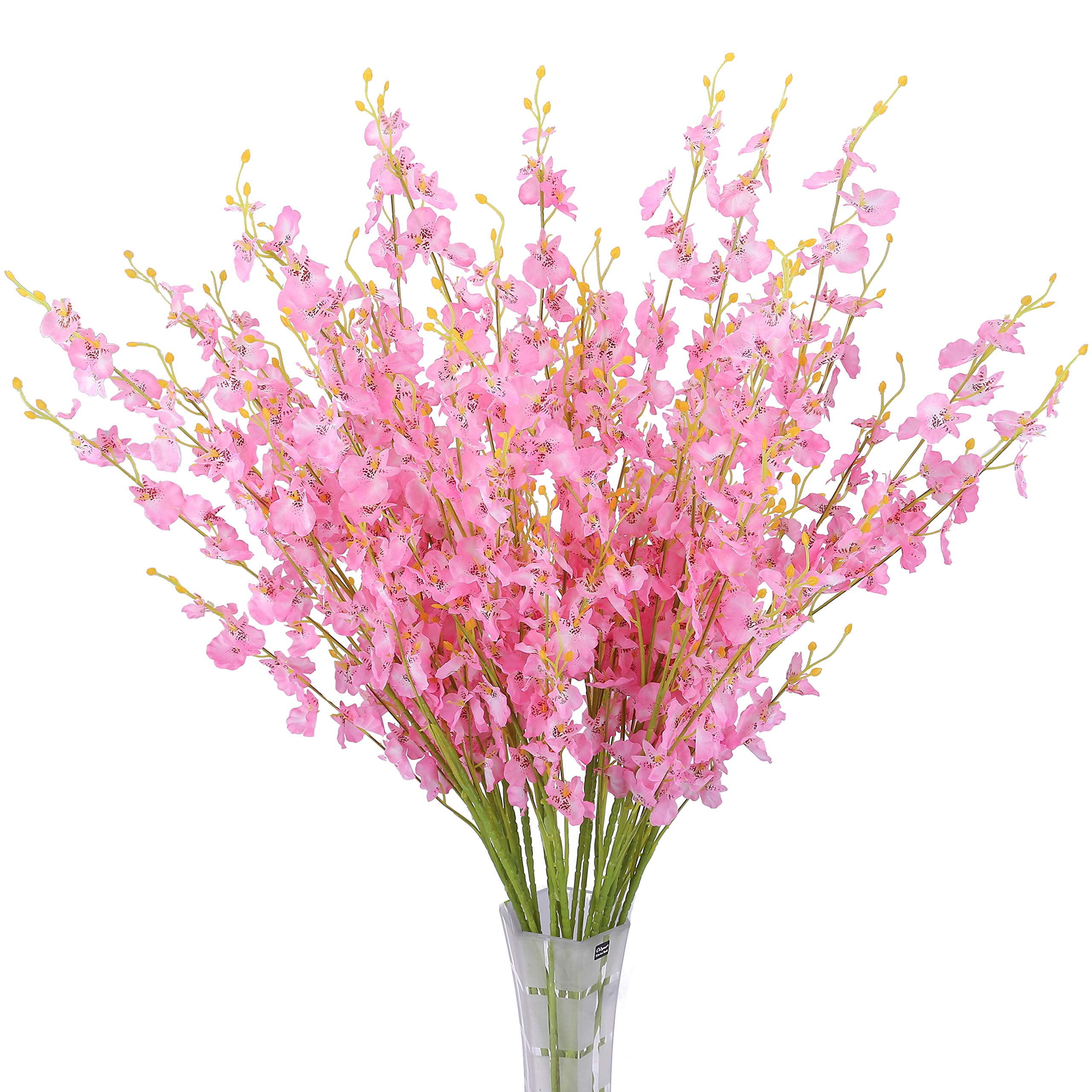 MINKUROW Artificial Dancing Lady Orchid Silk Faux Flowers Fake ...