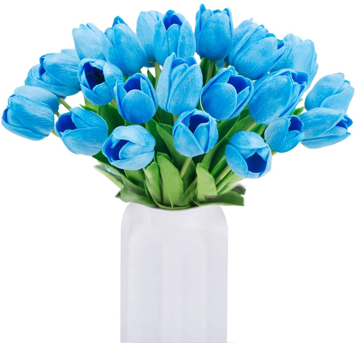 MINKUROW Artificial Tulip Fake Holland Mini Tulip Real Touch Flowers 24 ...