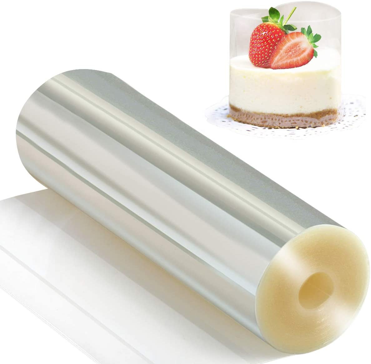 MINKUROW Cake Collars 6.3 x 3.94inch-Clear Acetate Strips,Transparent ...