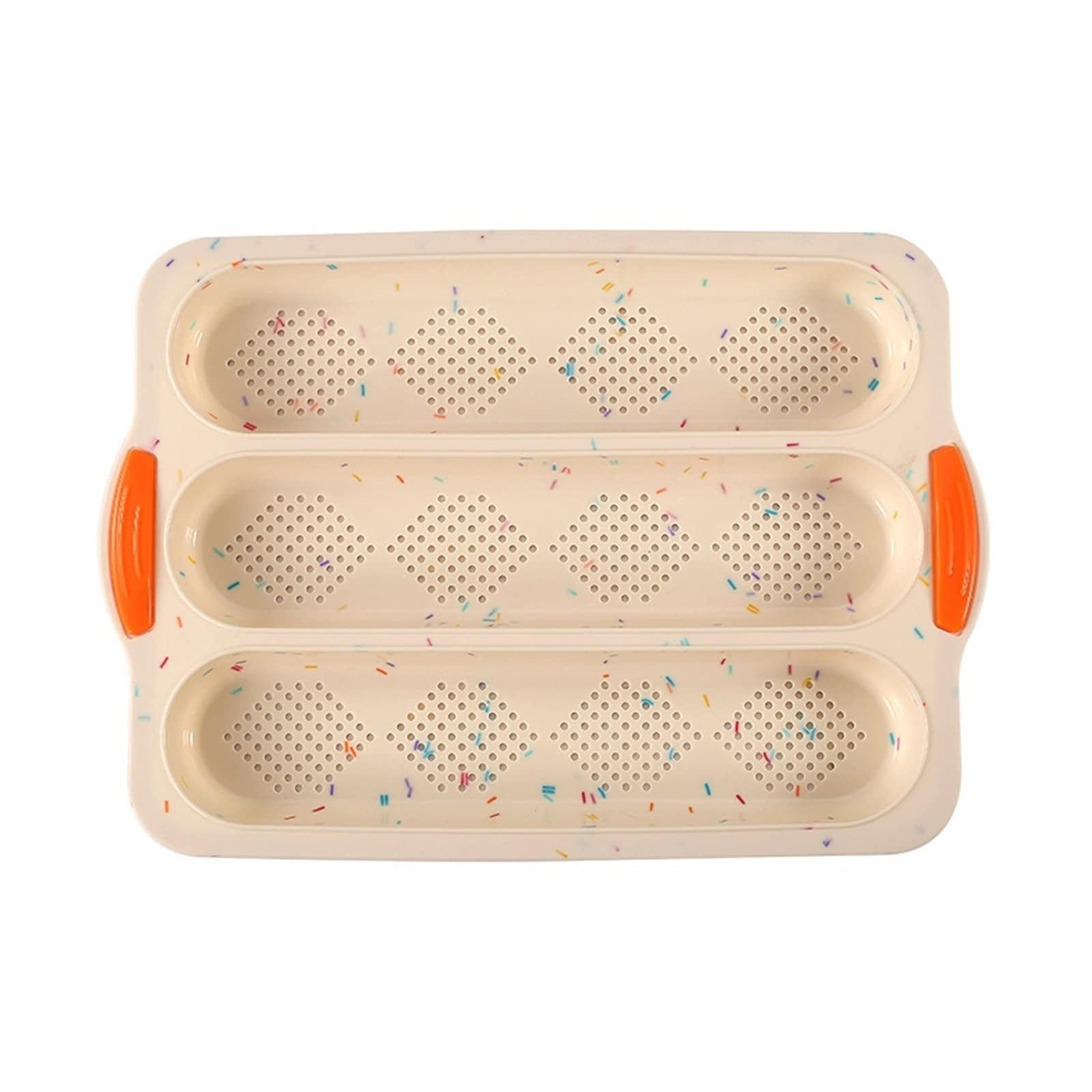 MINKUROW Cake Pan 3 Slots Vent Hole Design Insulated Handle Easy ...