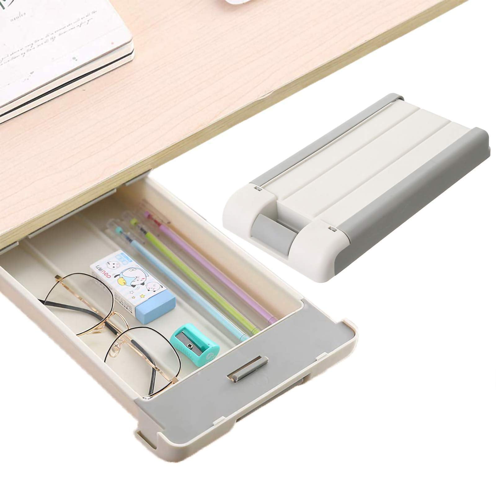 MINKUROW Desk Drawer,Under Table Drawer,Hidden Self-Adhesive Pencil ...