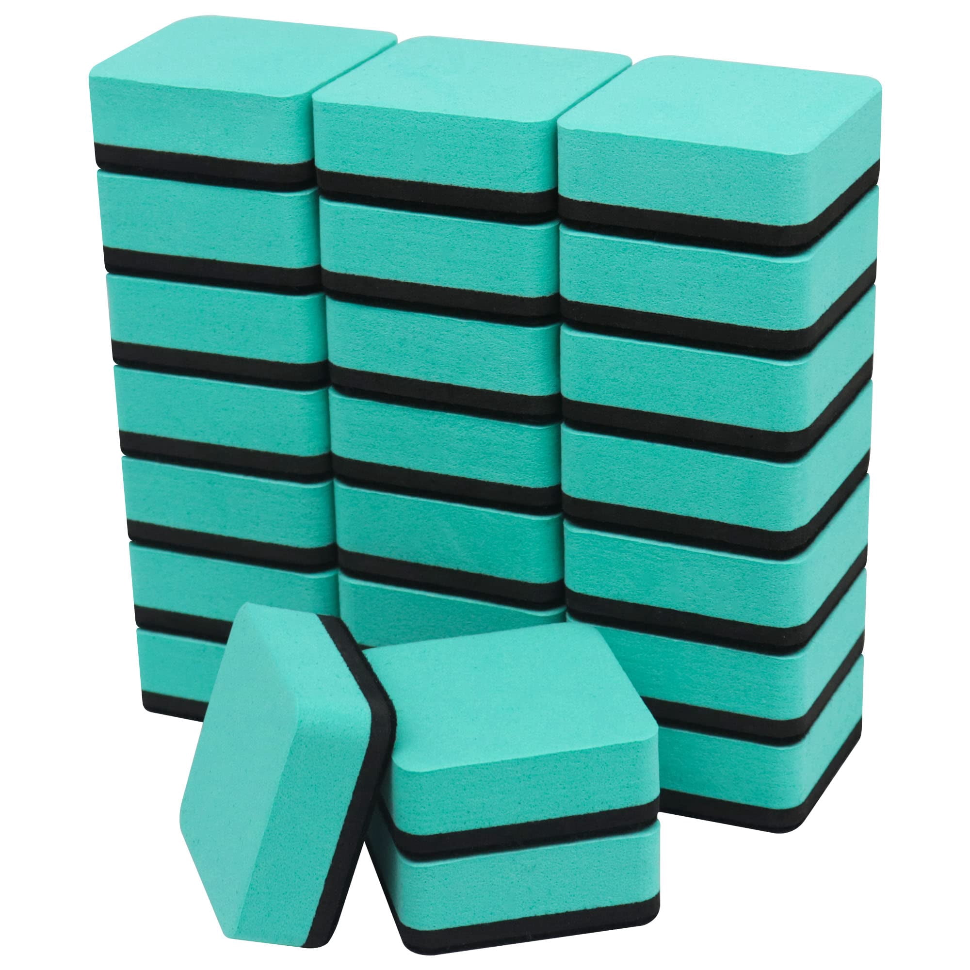 MINKUROW Dry Erase Erasers, 24 Pack Magnetic Whiteboard Dry Eraser ...