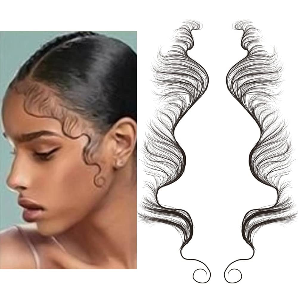 MINKUROW Hair Edge Tattoo Stickers Hairline TattooFake Hair Tattoo ...
