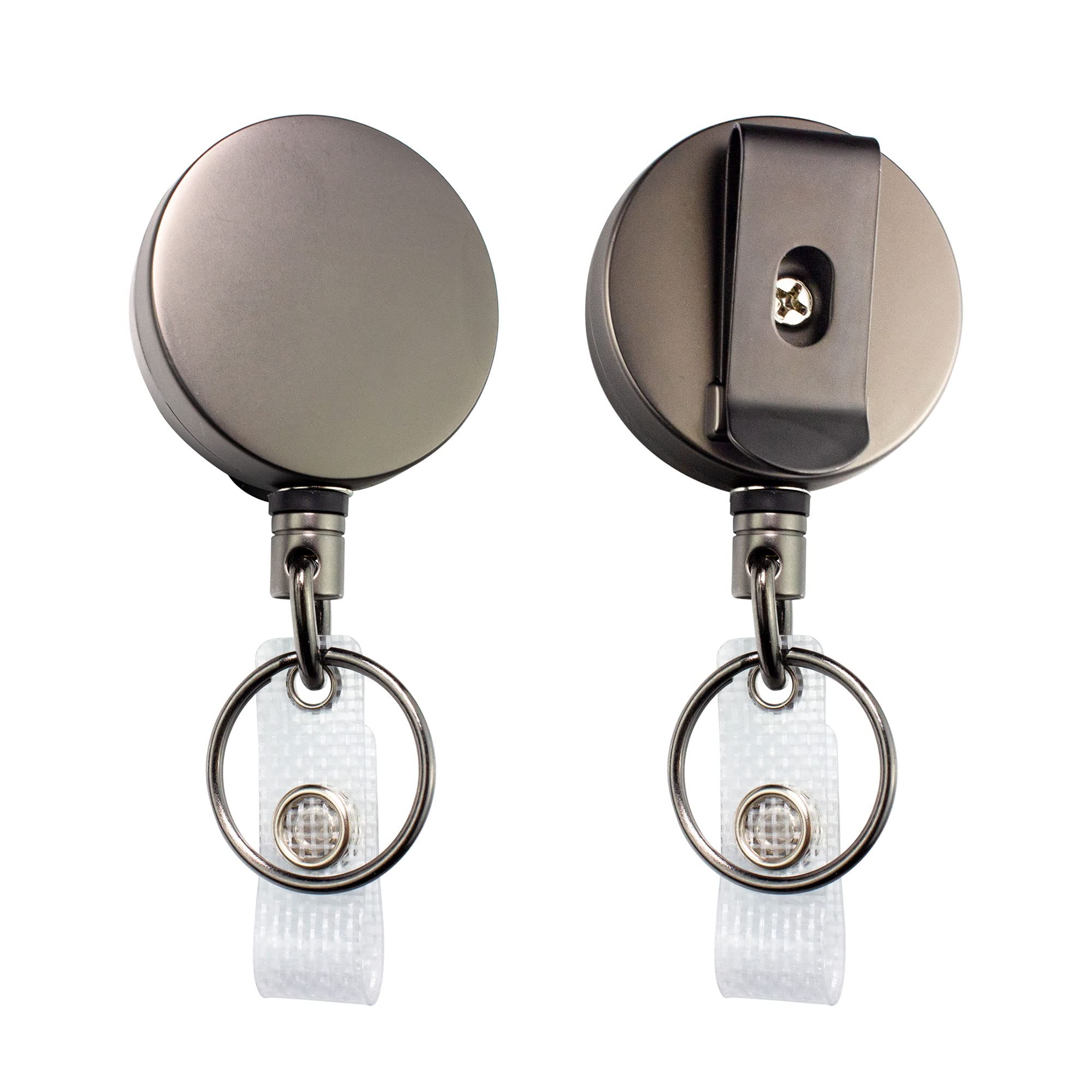 MINKUROW Heavy Duty Retractable Badge Reels,Retractable Keychains,Metal ...