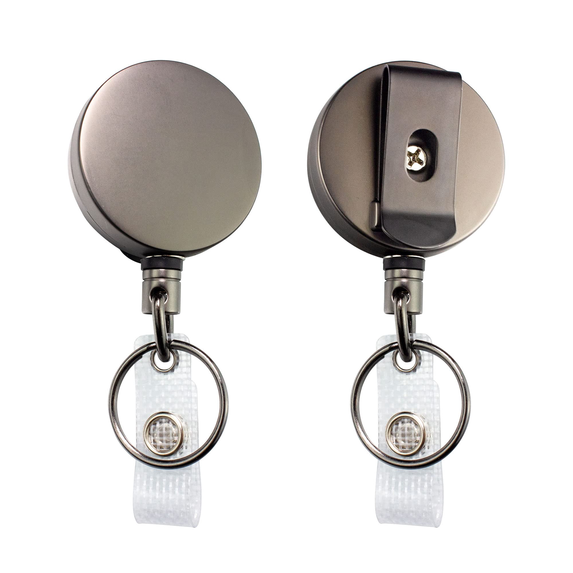 MINKUROW Heavy Duty Retractable Badge Reels,Retractable Keychains,Metal ...
