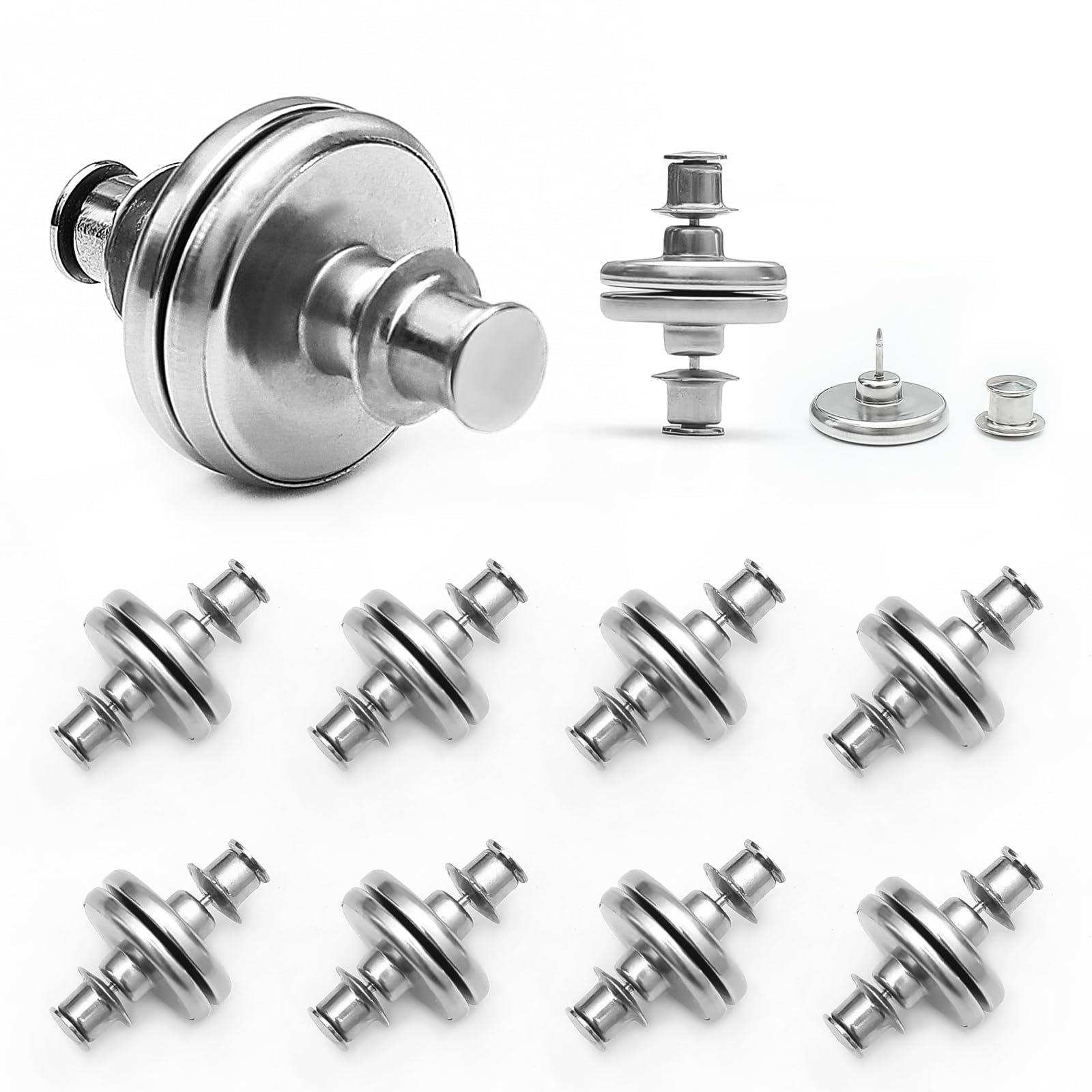 MINKUROW Magnetic Curtain Buttons,8 Pairs Removable Curtain Button ...