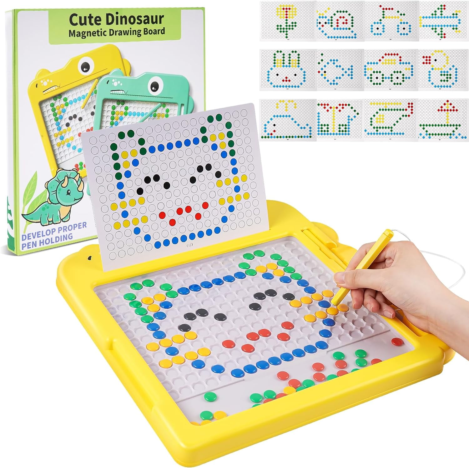 MINKUROW Magnetic Drawing Board,Large Magnetic Dot Board with Magnetic ...