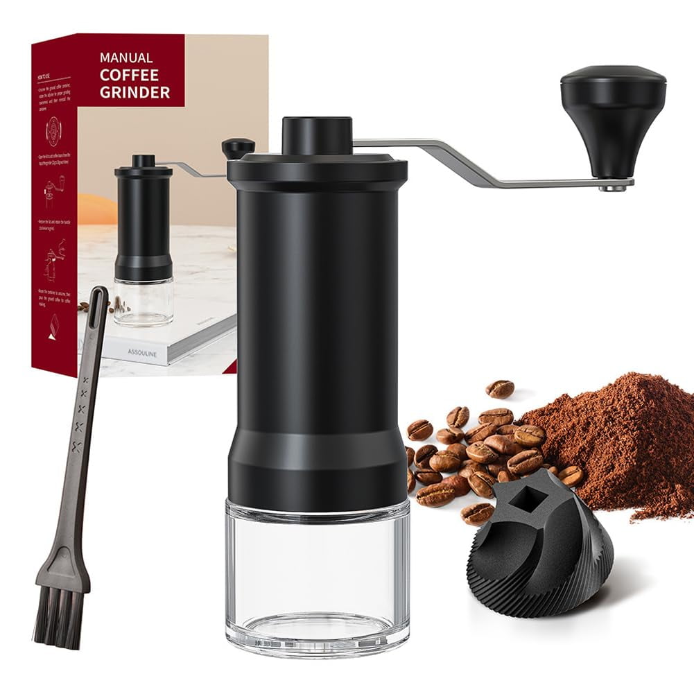 MINKUROW Manual Coffee Grinder Portable Hand Burr Grinder,Ceramics ...