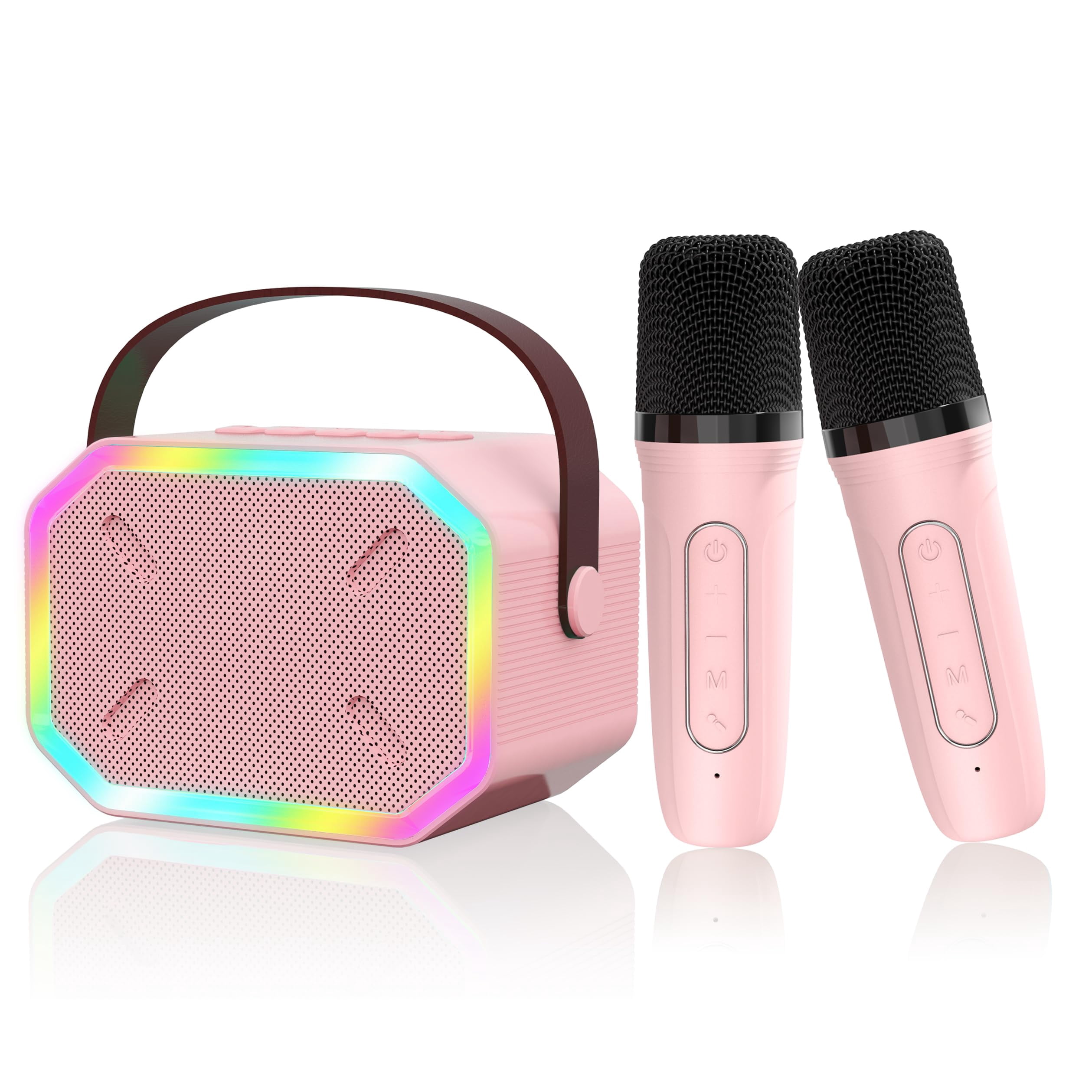 MINKUROW Mini Karaoke Microphone Machine Toy,Portable Bluetooth Speaker ...