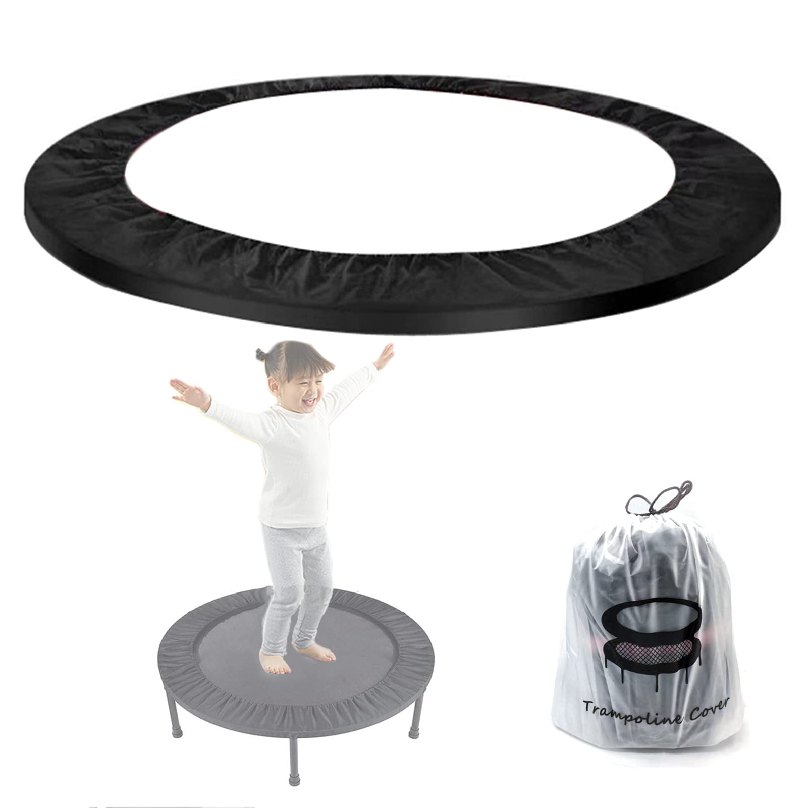 MINKUROW Mini Trampoline Spring Cover 36 Inch Small Trampoline Safety ...