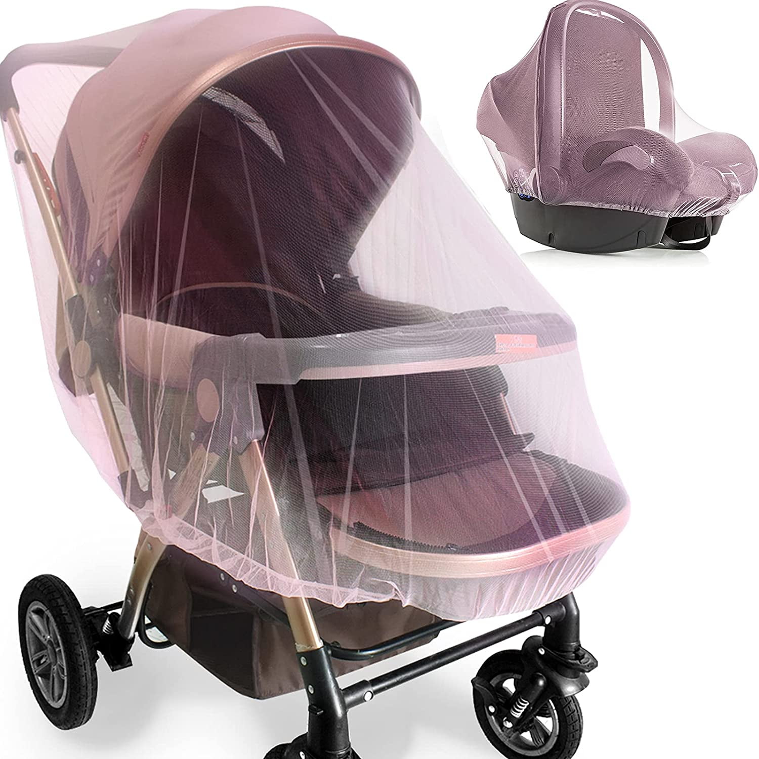 MINKUROW Mosquito Net for Stroller-2 Pack Durable Baby Stroller ...