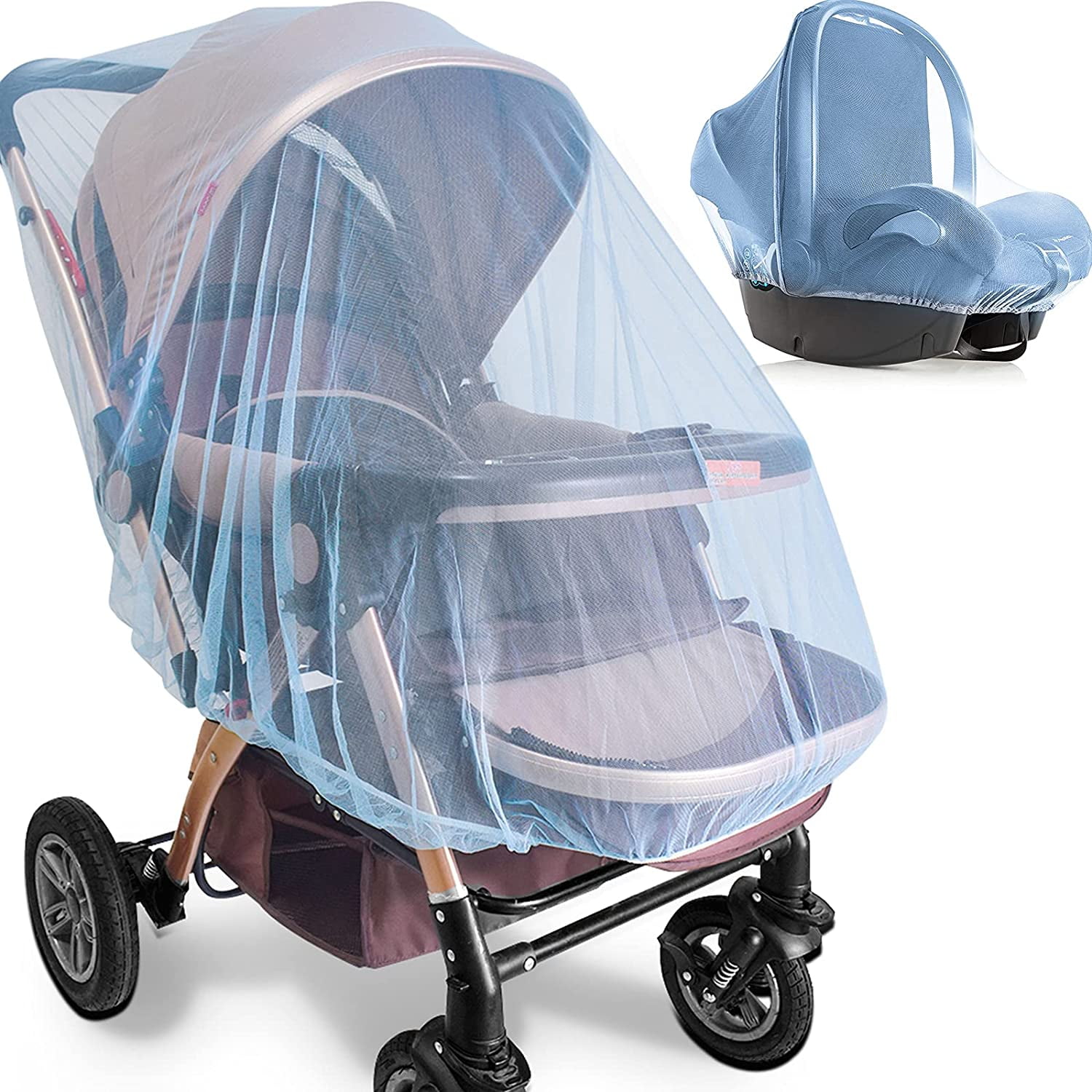MINKUROW Mosquito Net for Stroller-2 Pack Durable Baby Stroller ...