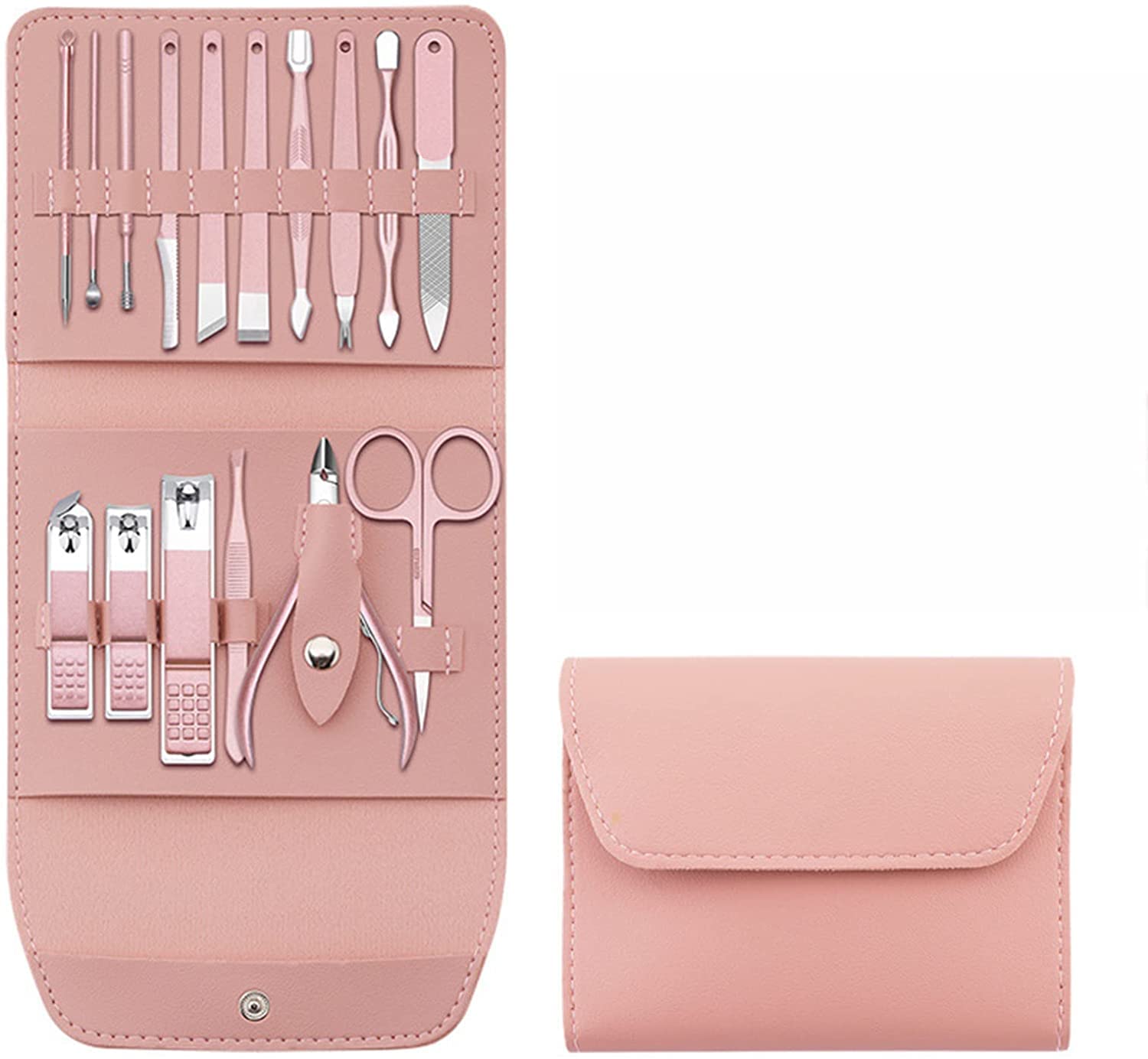 MINKUROW Nail Clippers Portable Set,Manicure Set 16pcs/set Stainless ...