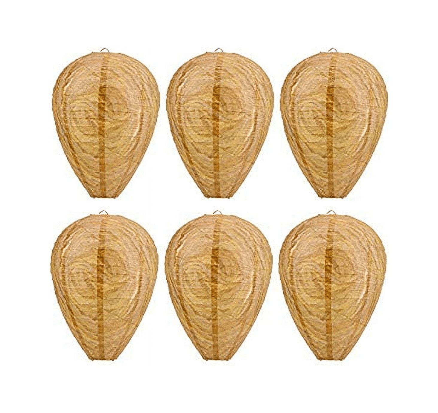 MINKUROW Pack of 6 Hanging Fake Wasp Nest Paper Decoy- Eco-Friendly ...