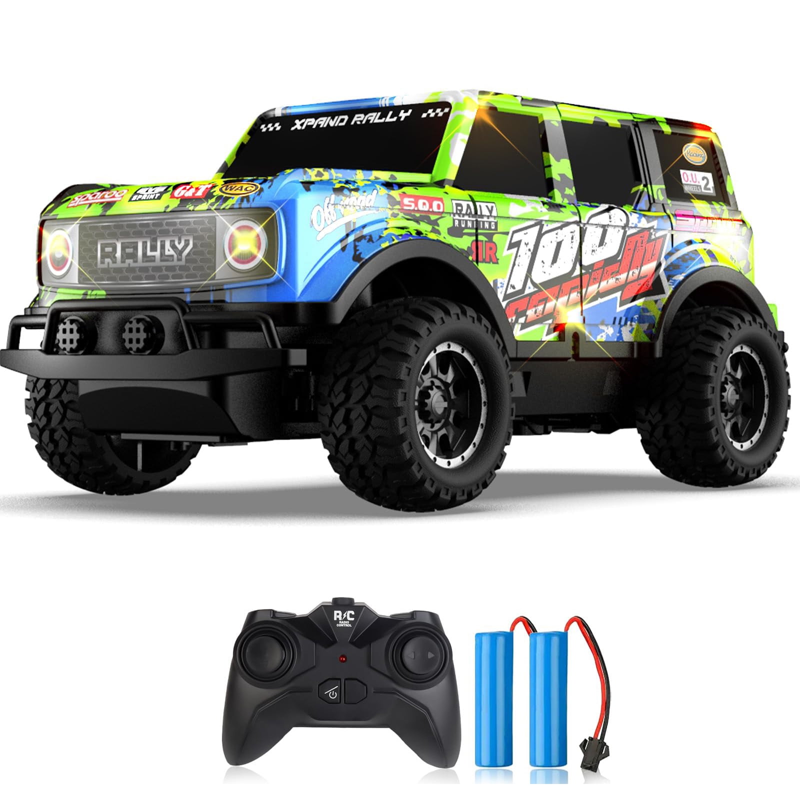 MINKUROW Remote Control Car,Light Up RC Car Toys,2.4GHz 1:24 Scale 15KM ...