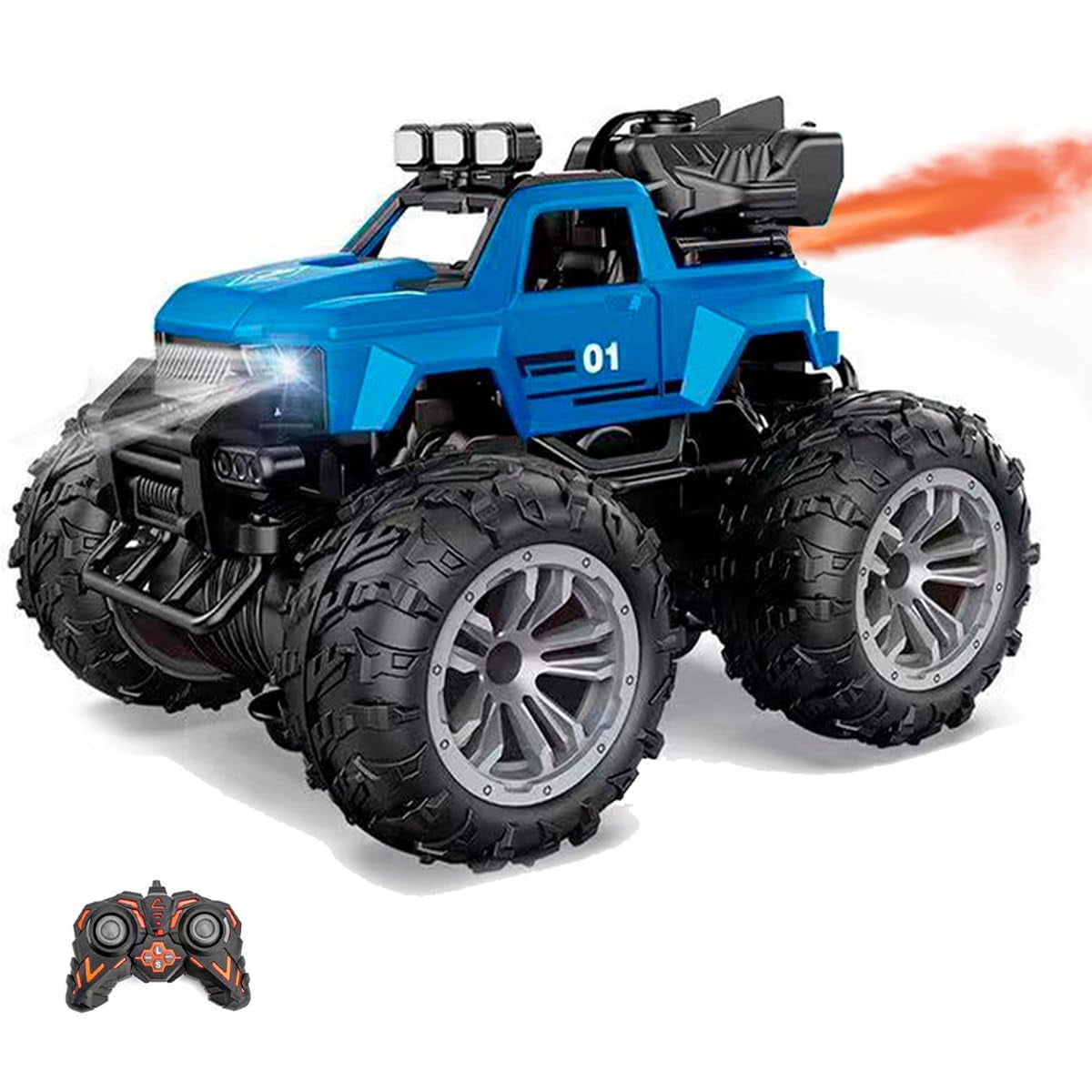 MINKUROW Remote Control Car RC Racing Cars 2.4Ghz LED Light Kids Toys 4WD Off Road RC Stunt Car ...