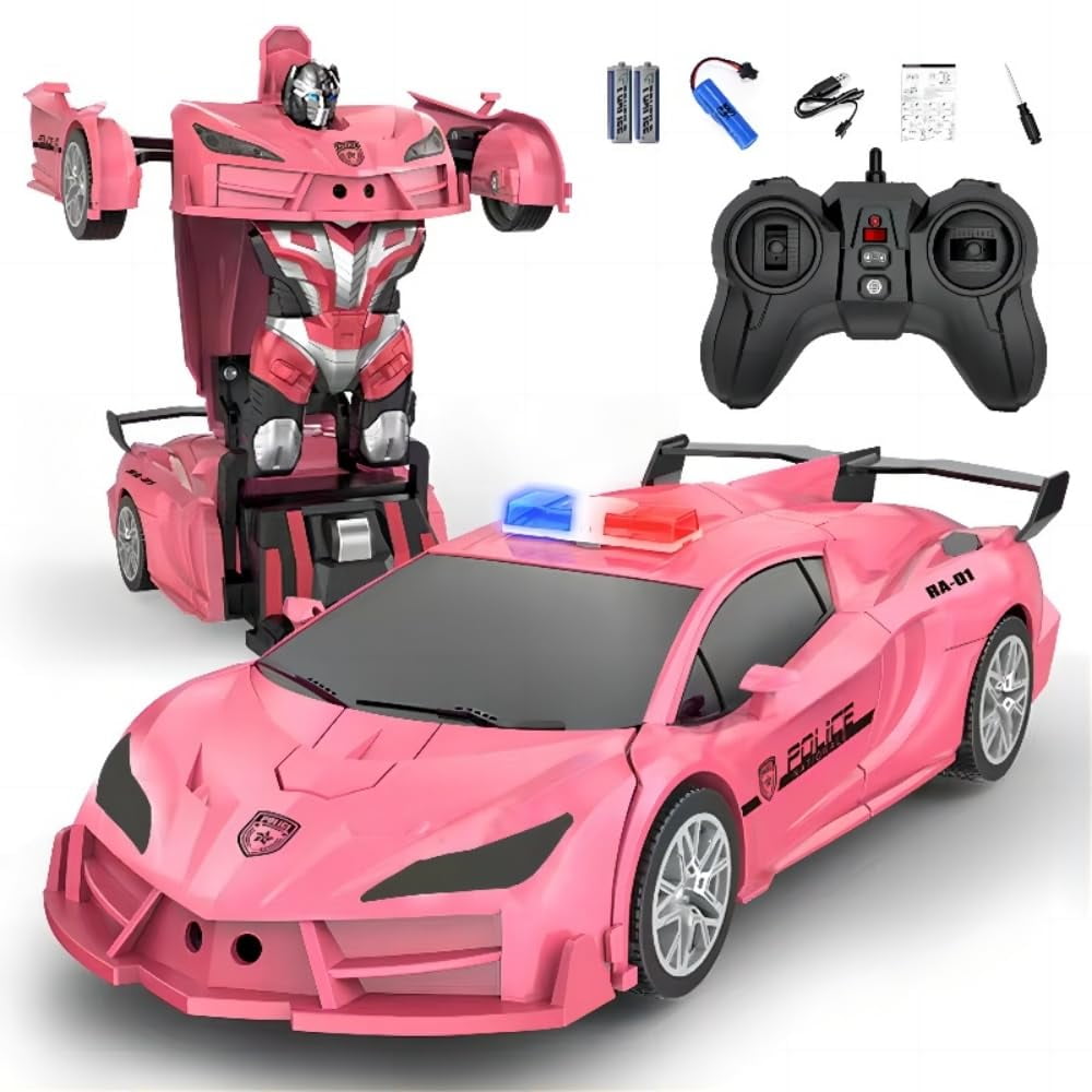 MINKUROW Remote Control car - Transform Robot RC Cars,one Button ...