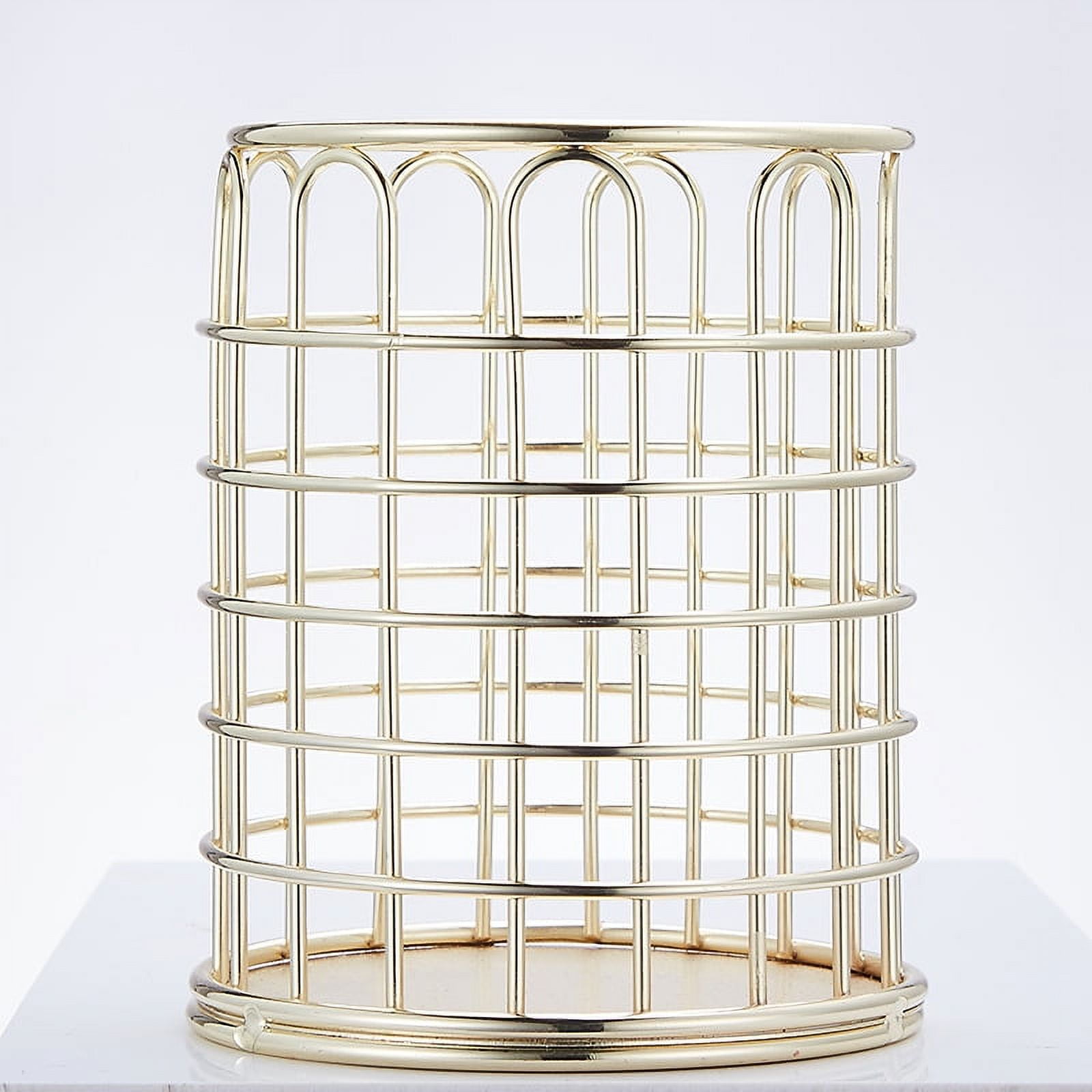 MINKUROW Simple Metal Pen Holder Desktop Iron Mesh Storage Box Pencil ...