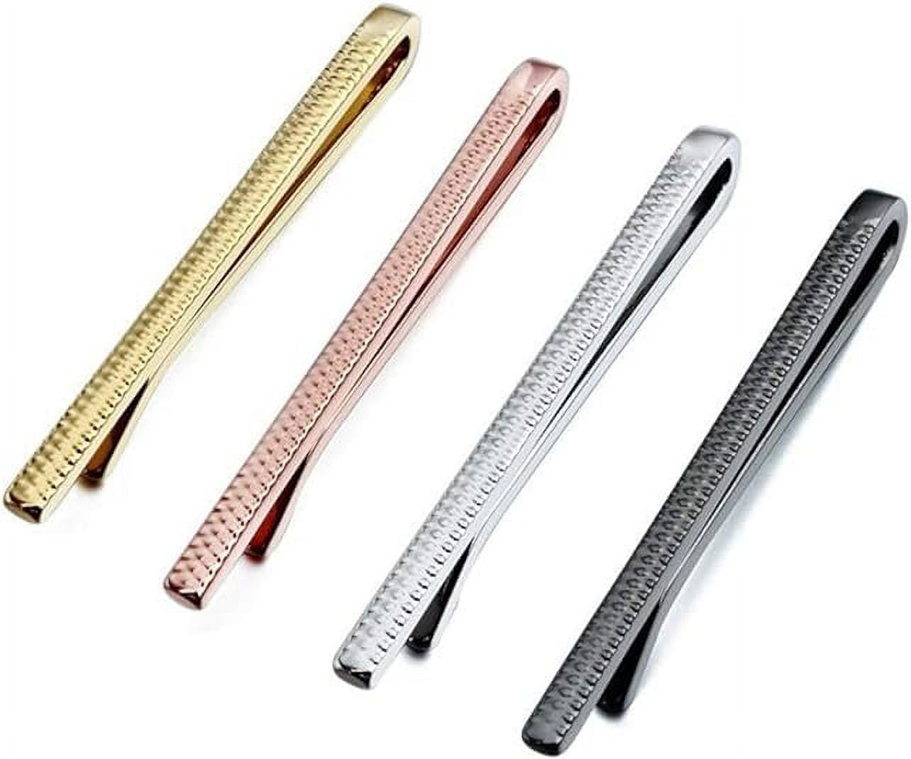 MINKUROW Skinny Tie Clip for Men 2 Inch Tie Clip Bar Set,1pcs/4pcs Tie ...