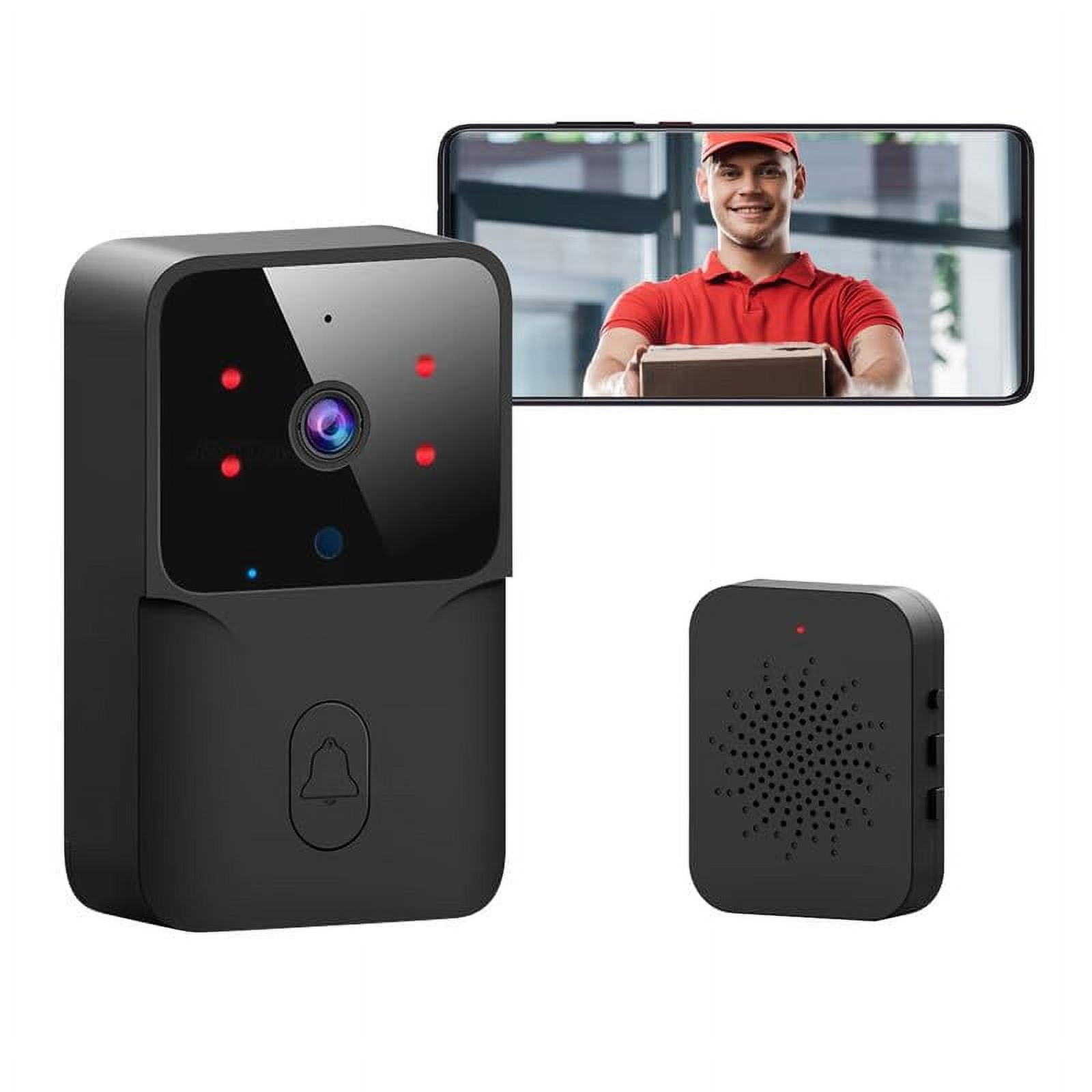 MINKUROW Smart Doorbell Wireless Remote Video Doorbell with Chime,IR ...