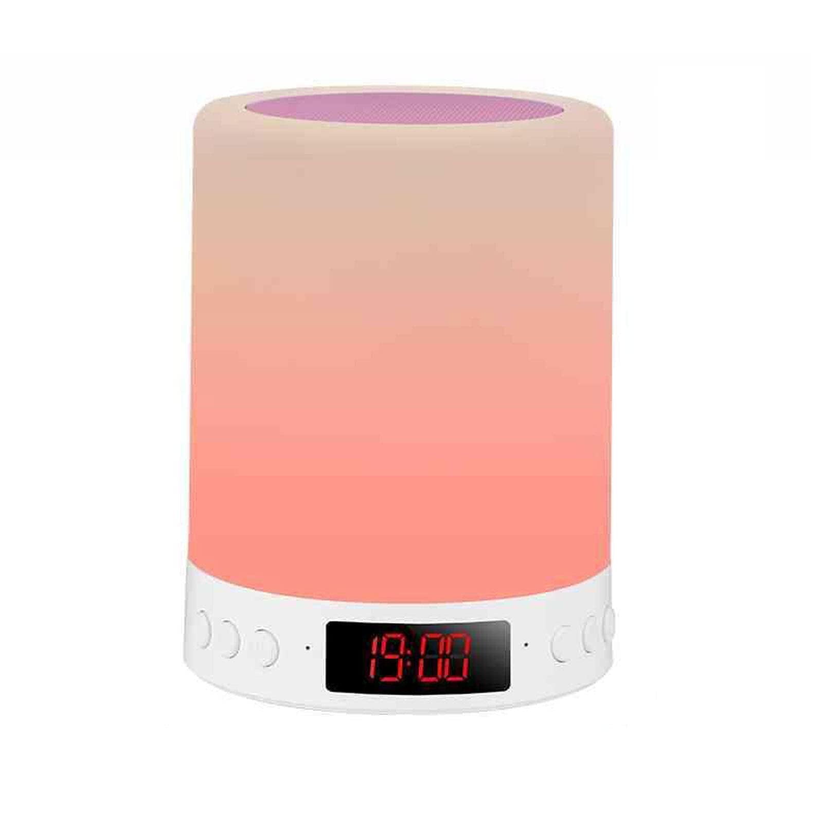 MINKUROW Touch Bedside Lamp with Bluetooth Speaker and Digital Alarm ...