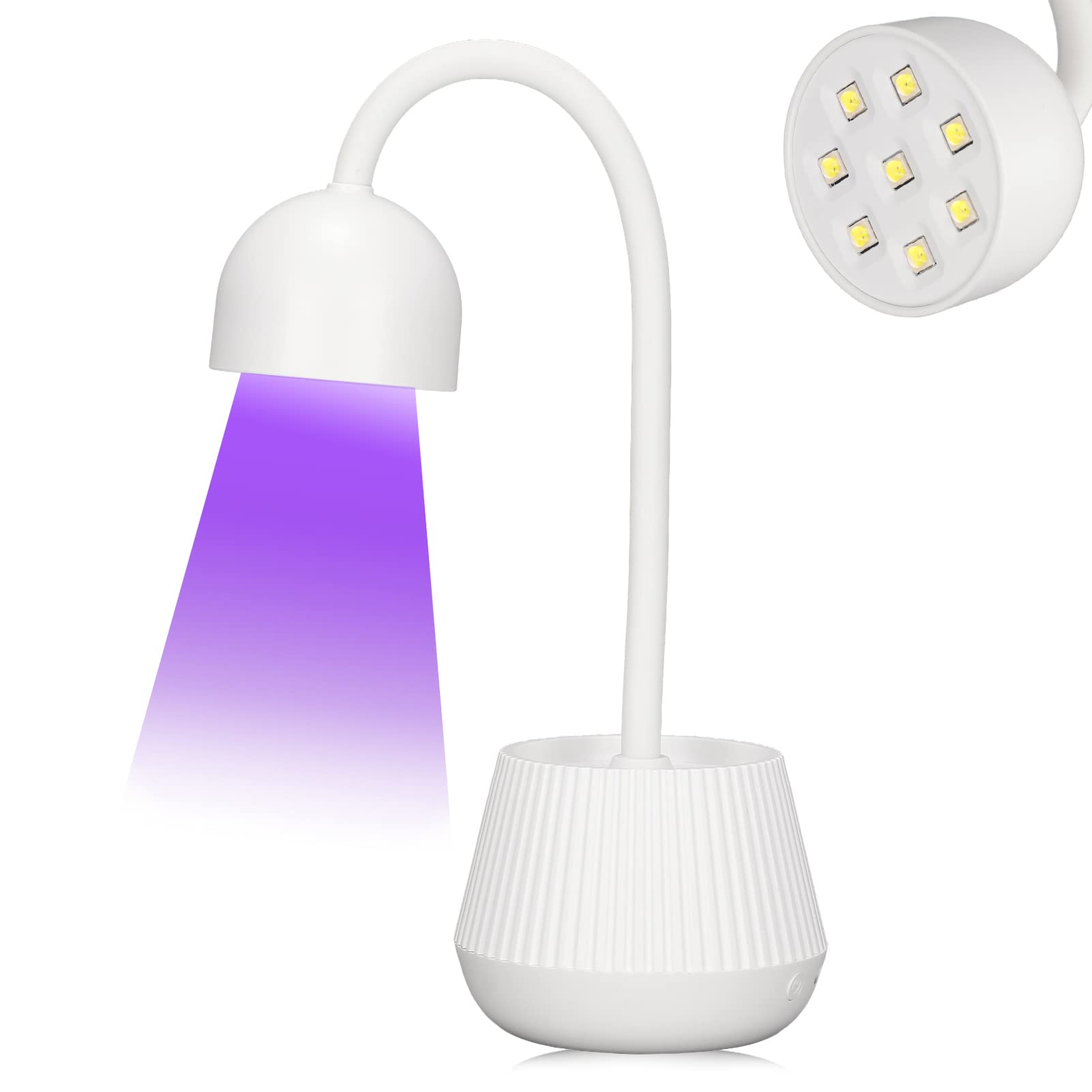 MINKUROW UV Nail Lamp,24W Mini UV Light for Gel Nails,LED Nail Lamp ...