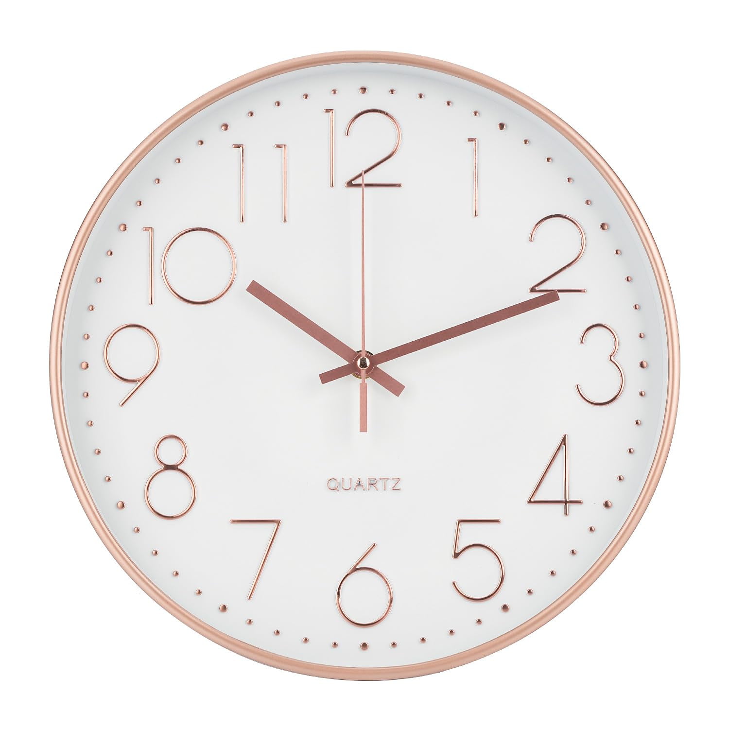 MINKUROW Wall Clock 12 Inch Non-Ticking Silent Modern Simple Style ...
