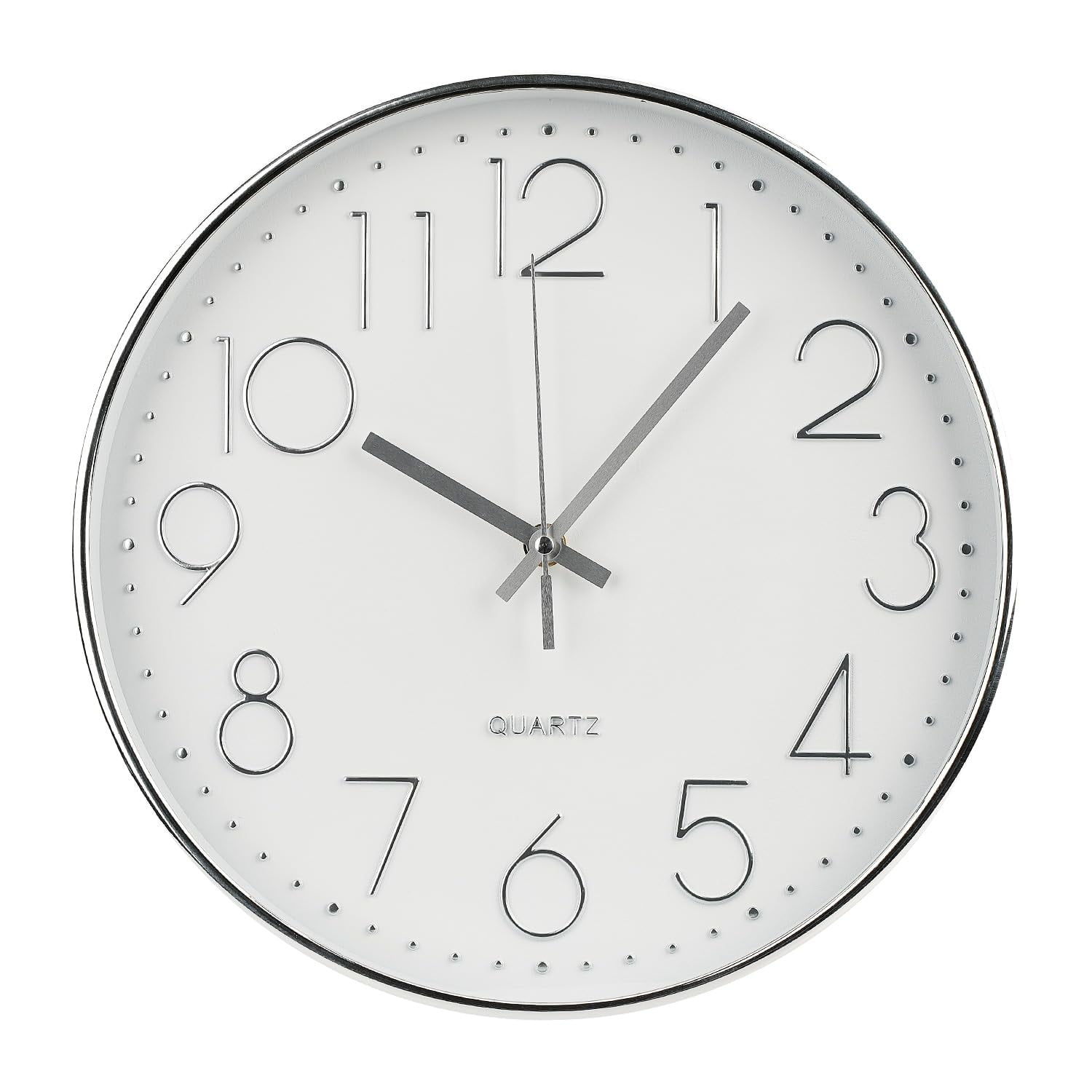 MINKUROW Wall Clock 12 Inch Non-Ticking Silent Modern Simple Style ...