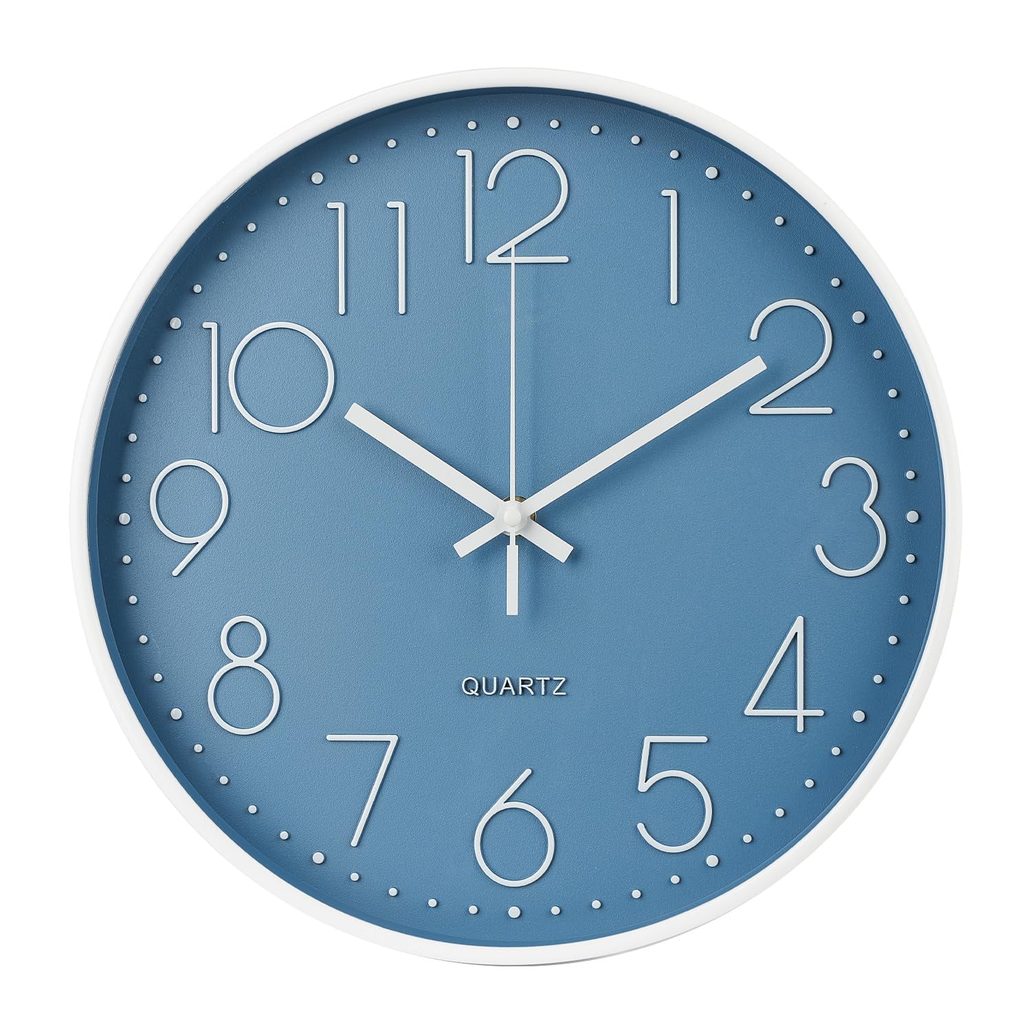 MINKUROW Wall Clock 12 Inch Non-Ticking Silent Modern Simple Style ...